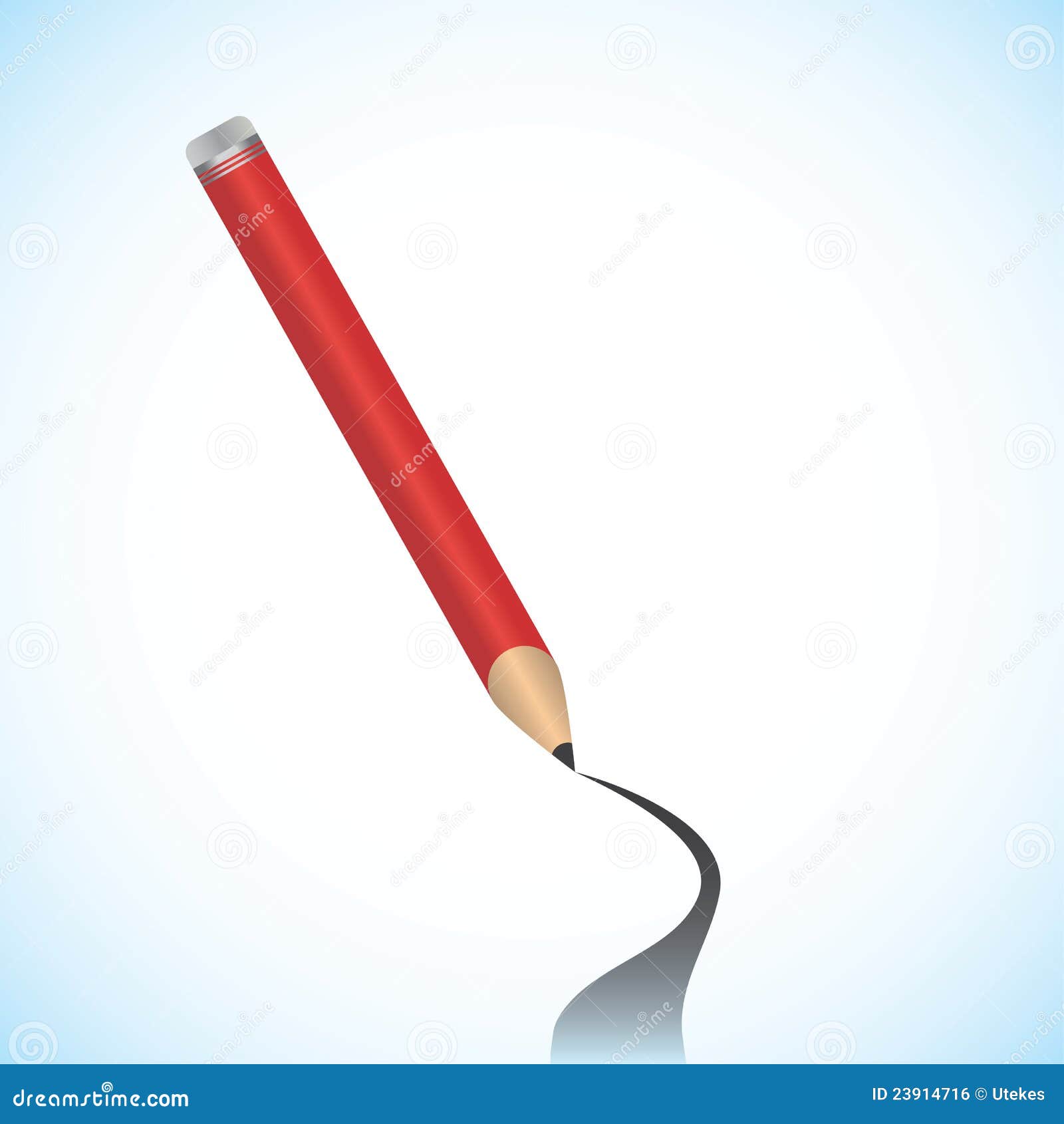 Single pencil. stock vector. Illustration of sketch, object - 23914716