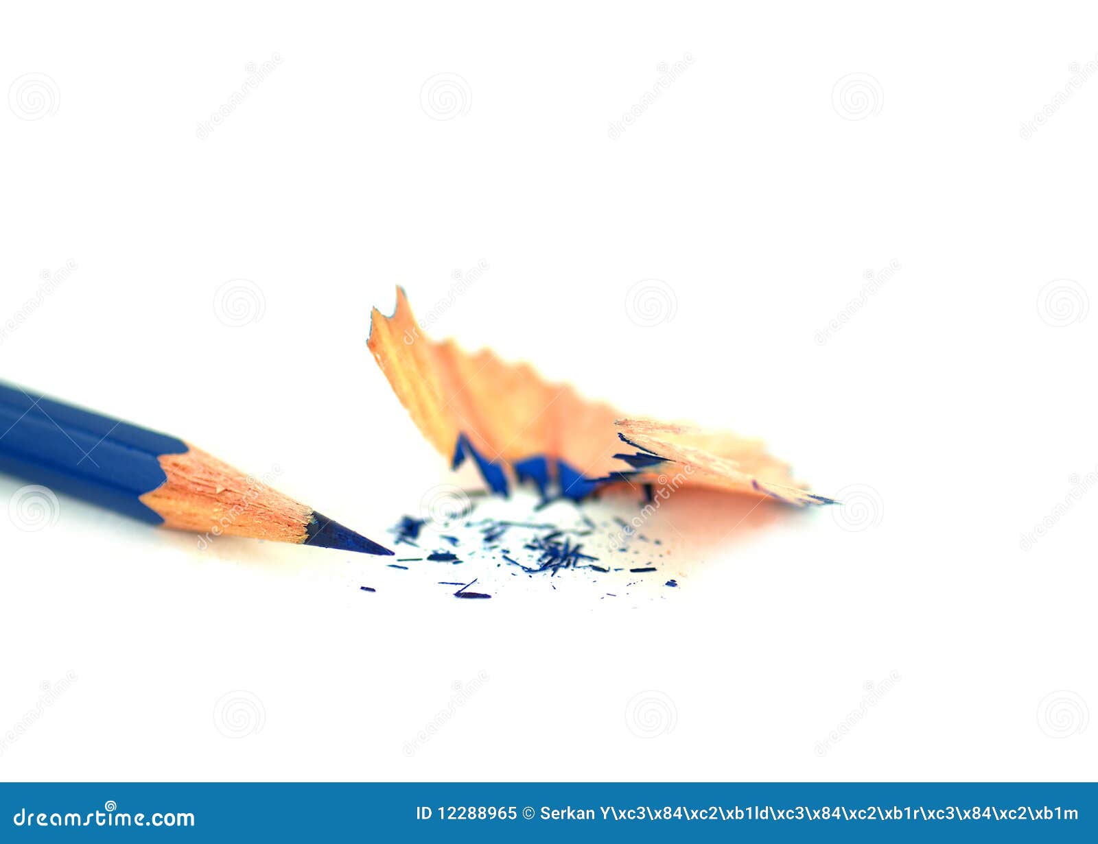 Single Pencil with Pencil Sharpening Shavings Stock Image - Image of ...