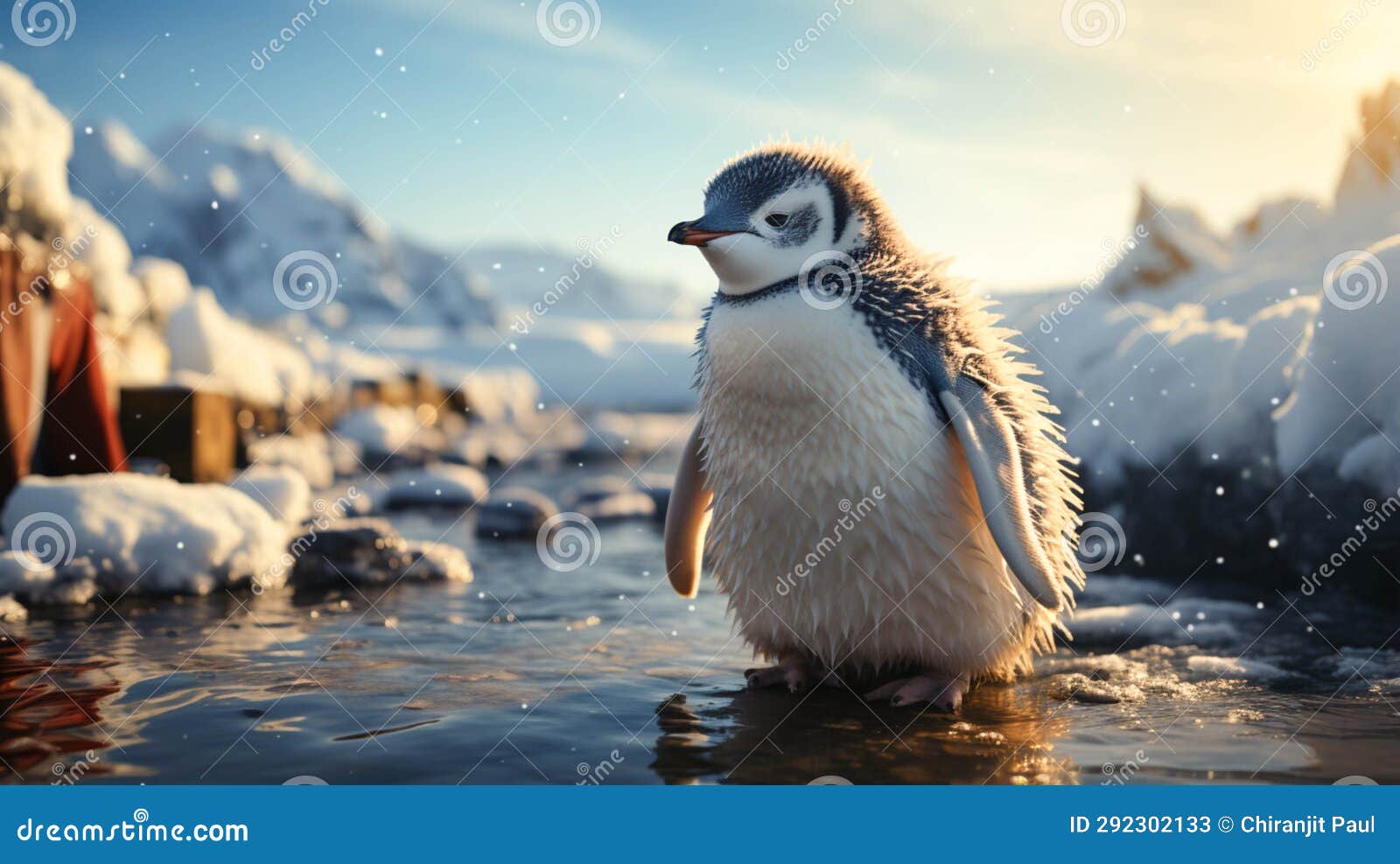 A Single Penguins in Antarctica Infront Closeup View Stock Image ...
