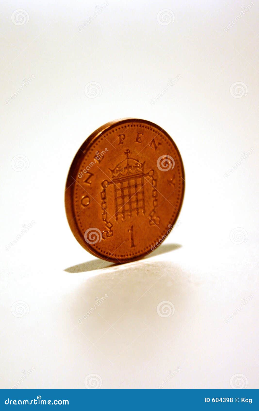 Single penny stock photo. Image of copper, currency, credit - 604398