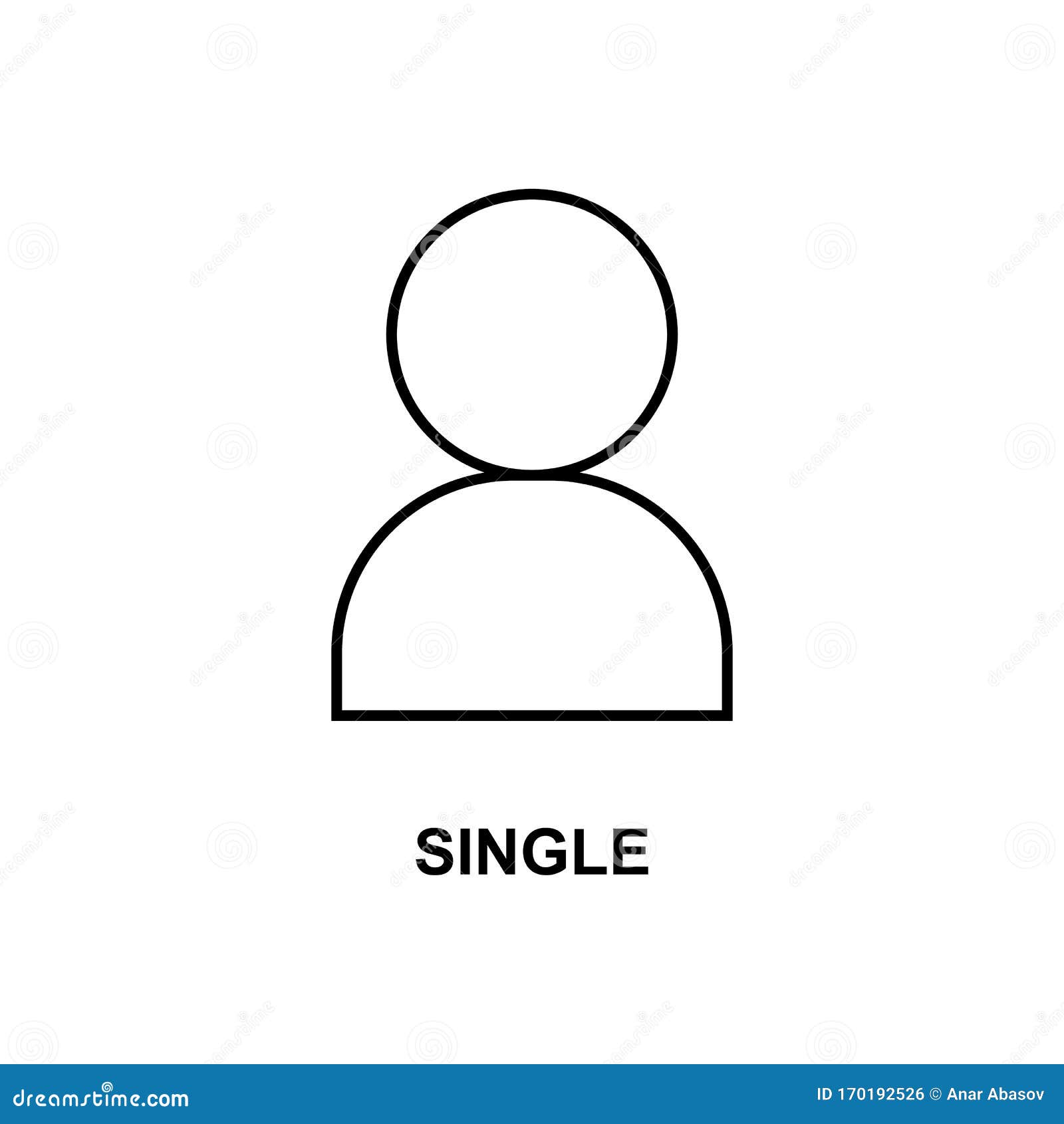 Single Person Icon. Element of Simple Web Icon with Name for Mobile ...