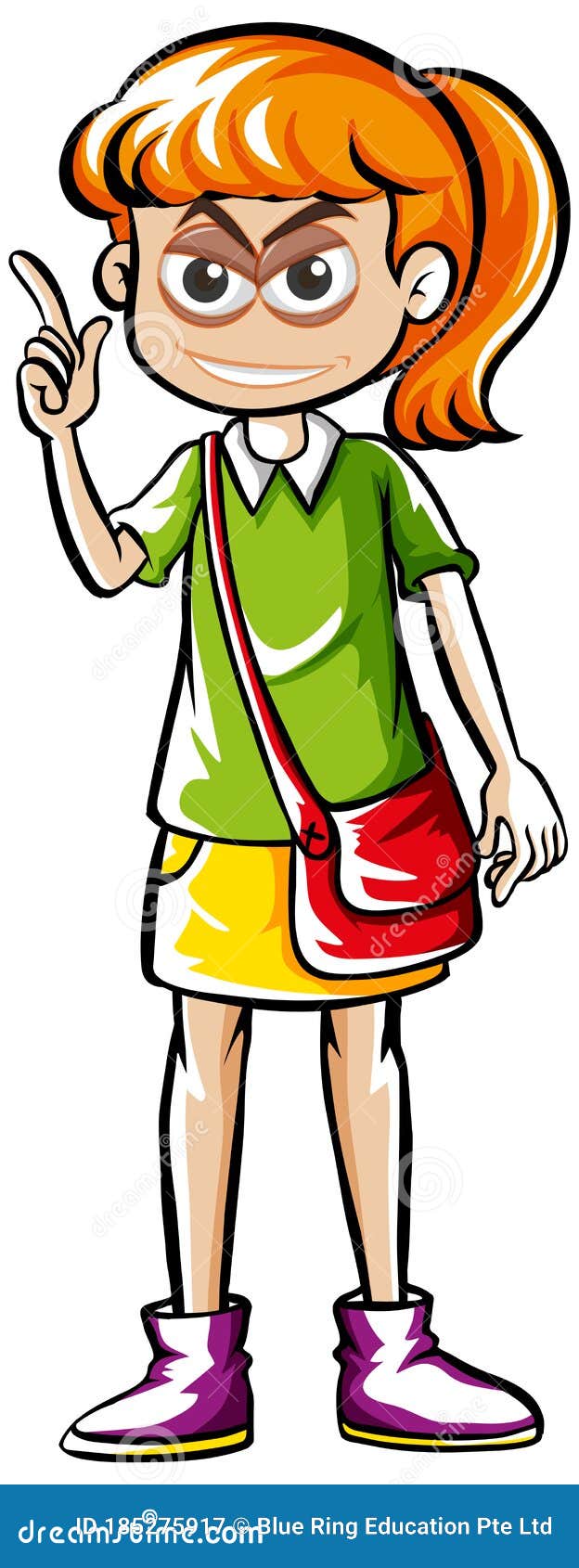 Single Person Standing on White Background Stock Vector - Illustration ...