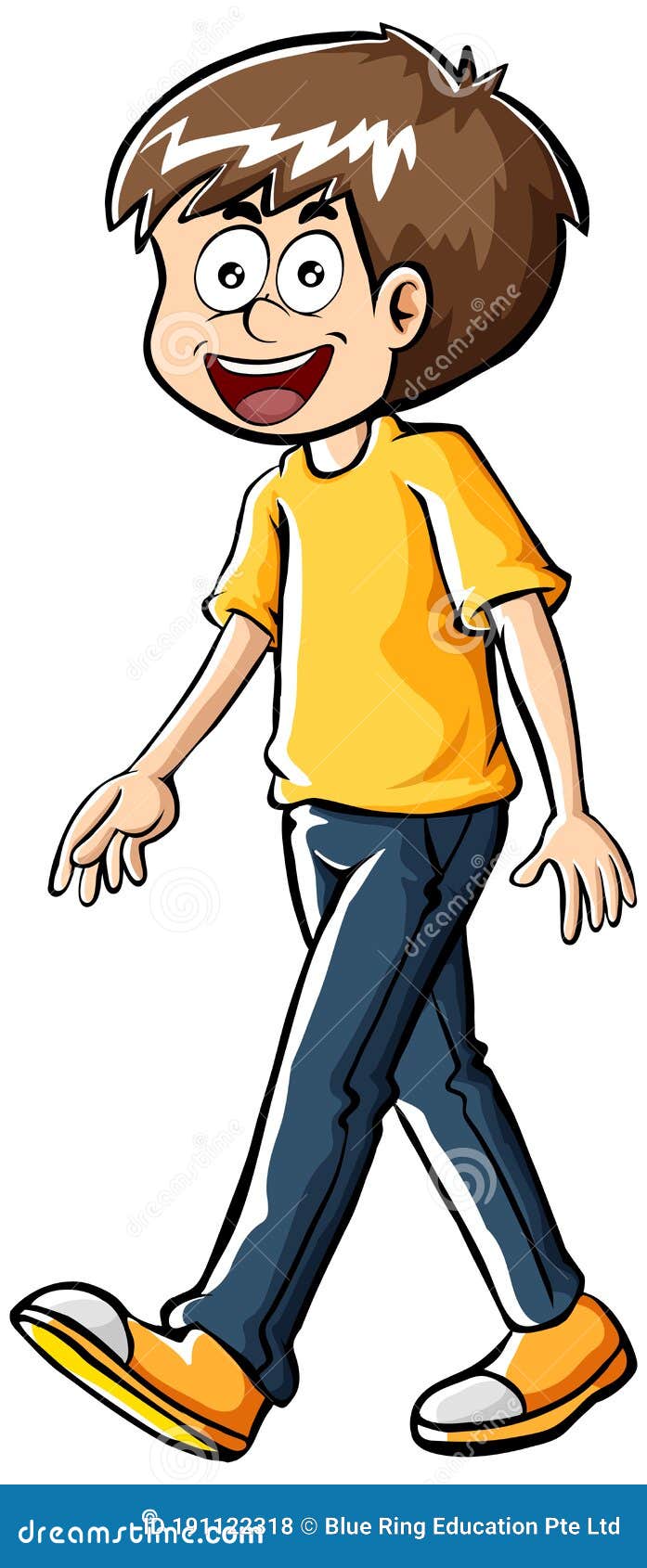 Single Person Standing on White Background Stock Vector - Illustration ...