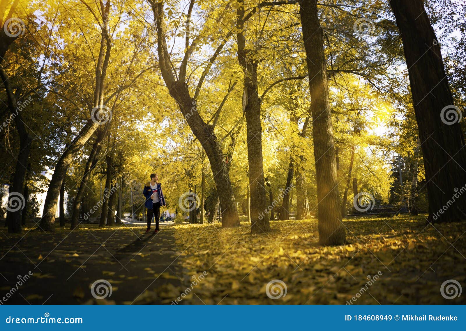 A Single Person Walk Alone on the Wide Nature Landscape Stock Image ...