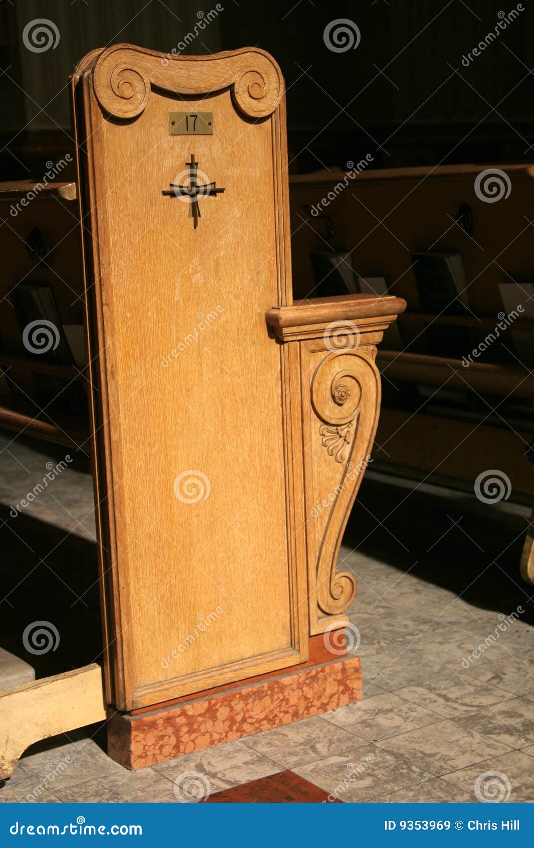 Single Pew stock image. Image of pray, hymn, cathedral - 9353969