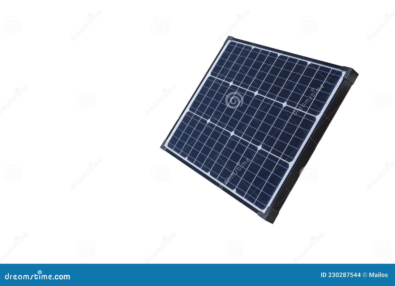 Single Photovoltaic Panel - White Background Stock Photo - Image of ...
