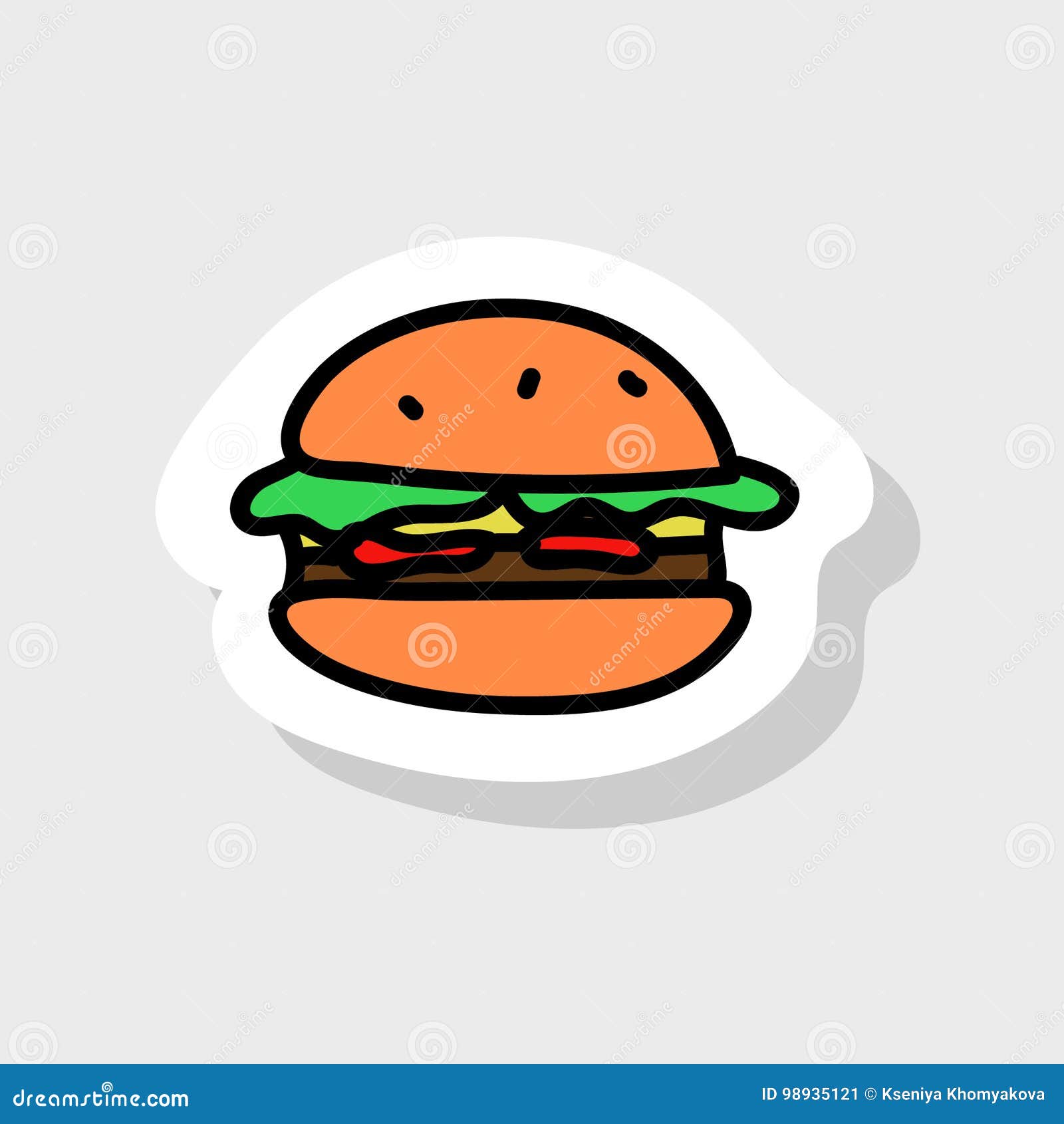 Single Picture Patch or Sticker Stock Vector - Illustration of isolated ...