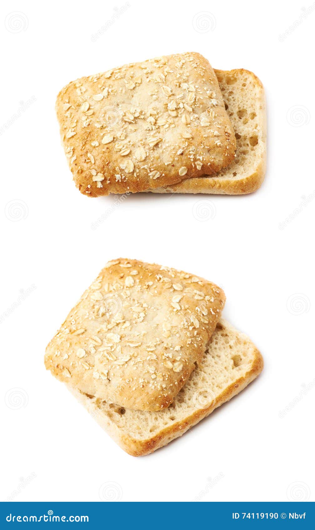 Single Piece of Bread Bun Isolated Stock Photo - Image of baked ...