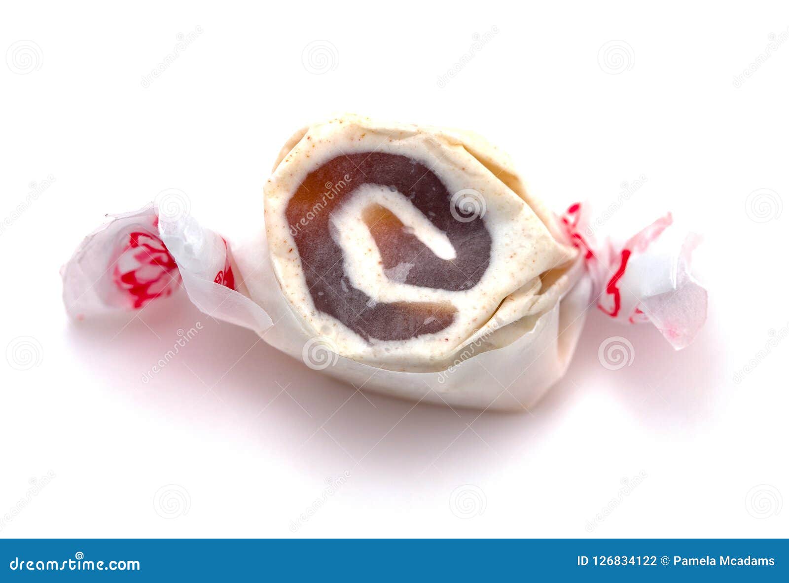 Swirl Salt Water Taffy on a White Background Stock Photo - Image of ...