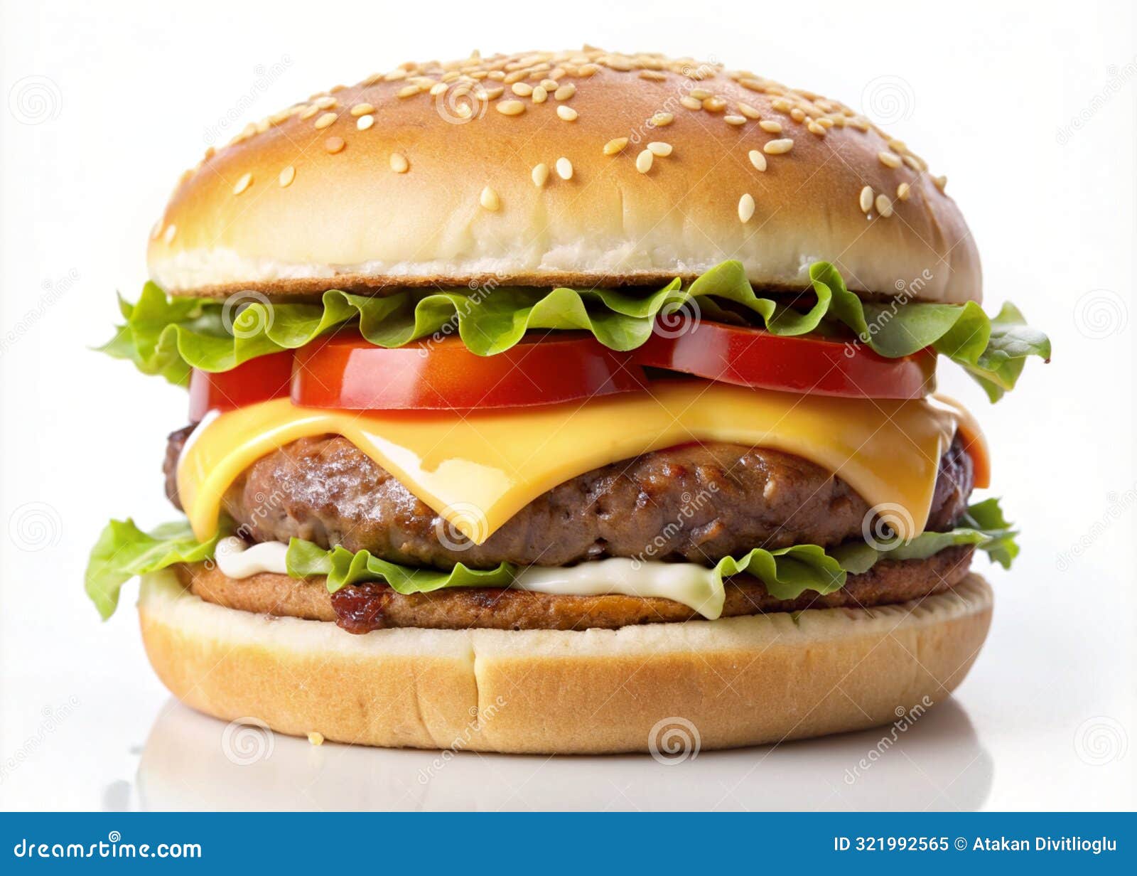 Single Piece Triple Layer Burger Hamburger Cheeseburger with Meyoneze ... Single Piece Triple Layer Burger Hamburger Cheeseburger with Meyoneze ...