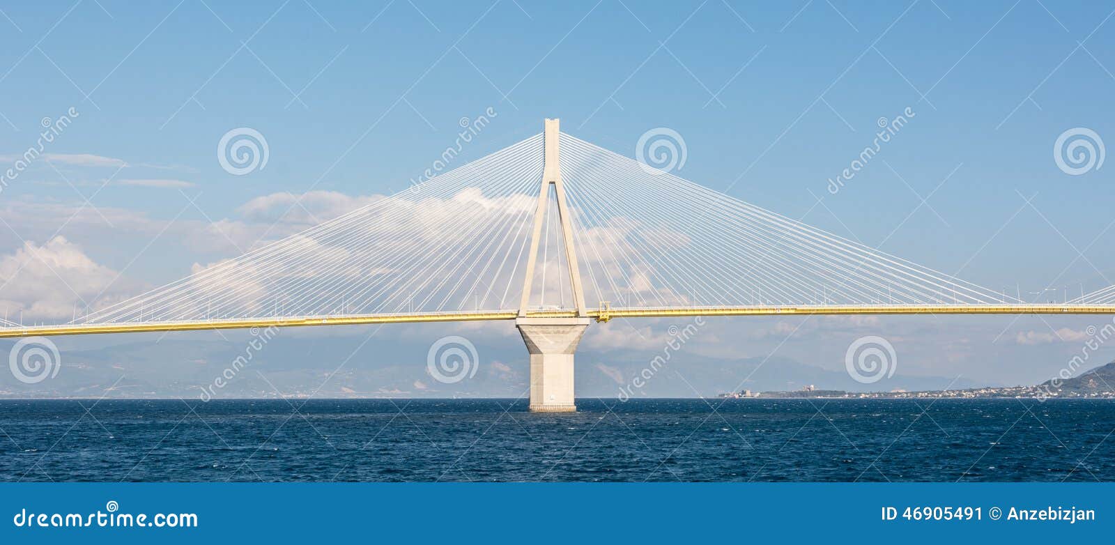 Single Pillar of a Suspension Bridge Stock Image - Image of building ...