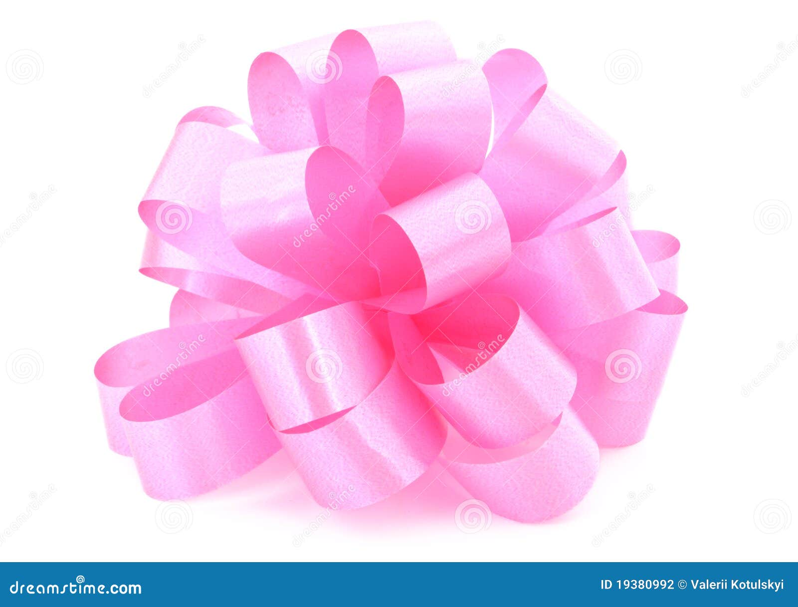 Single pink ribbon gift stock photo. Image of holiday - 19380992
