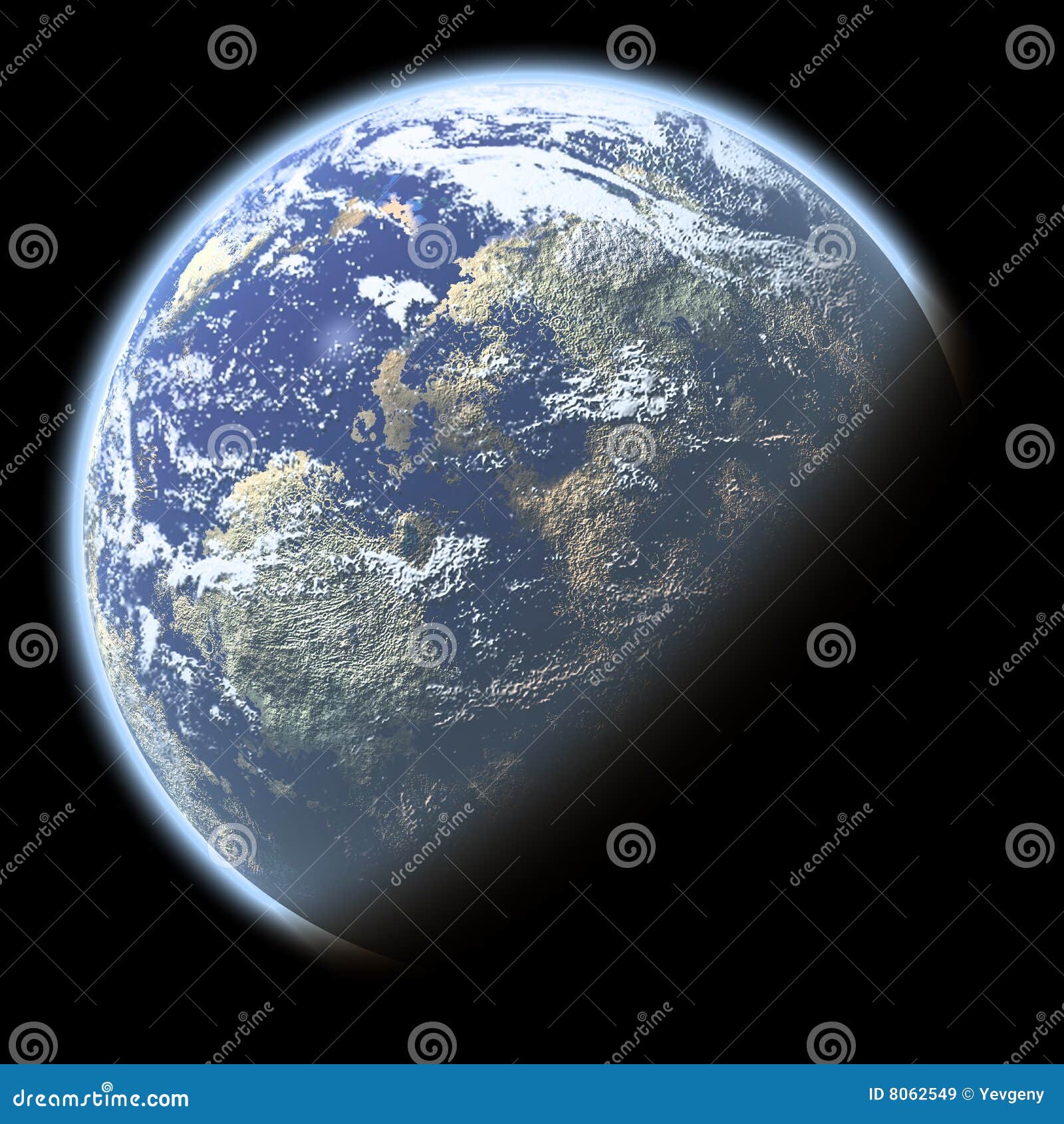 Single planet stock illustration. Illustration of light - 8062549