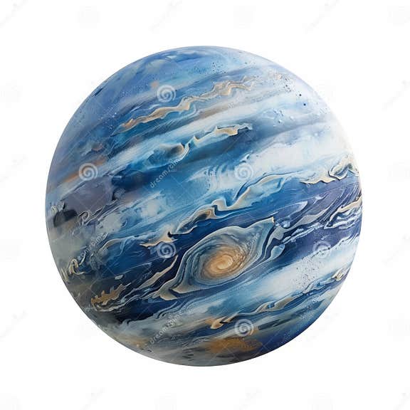 Single Planet on Isolated Background in the Style of Hyper Realistic ...