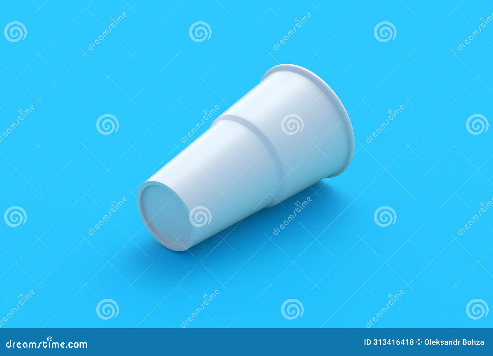 Single Plastic Cup for Beer on Orange Background. Empty Disposable ...