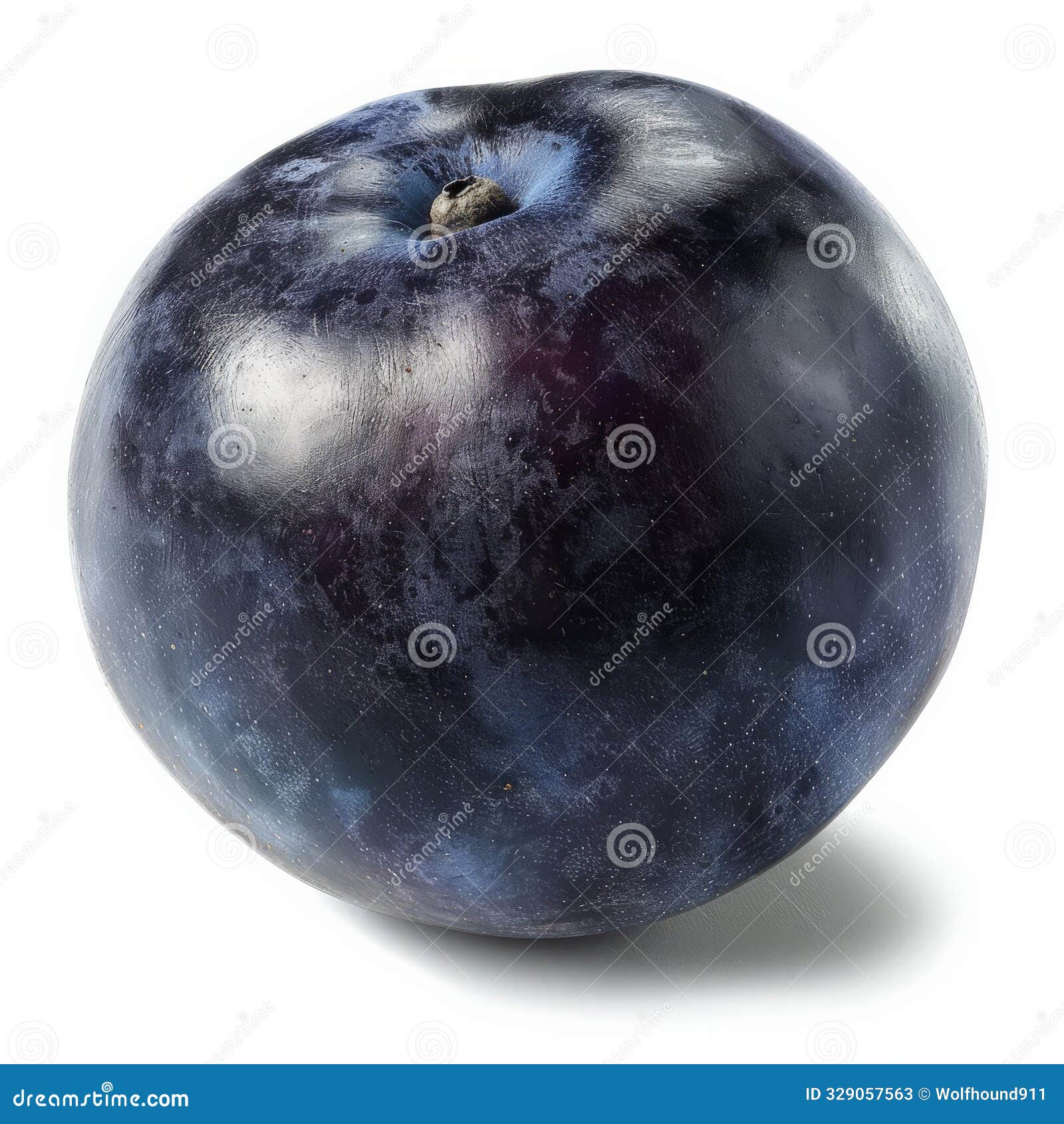 A Single, Plump Huckleberry with a Dark Blue Hue, Isolated on White ...
