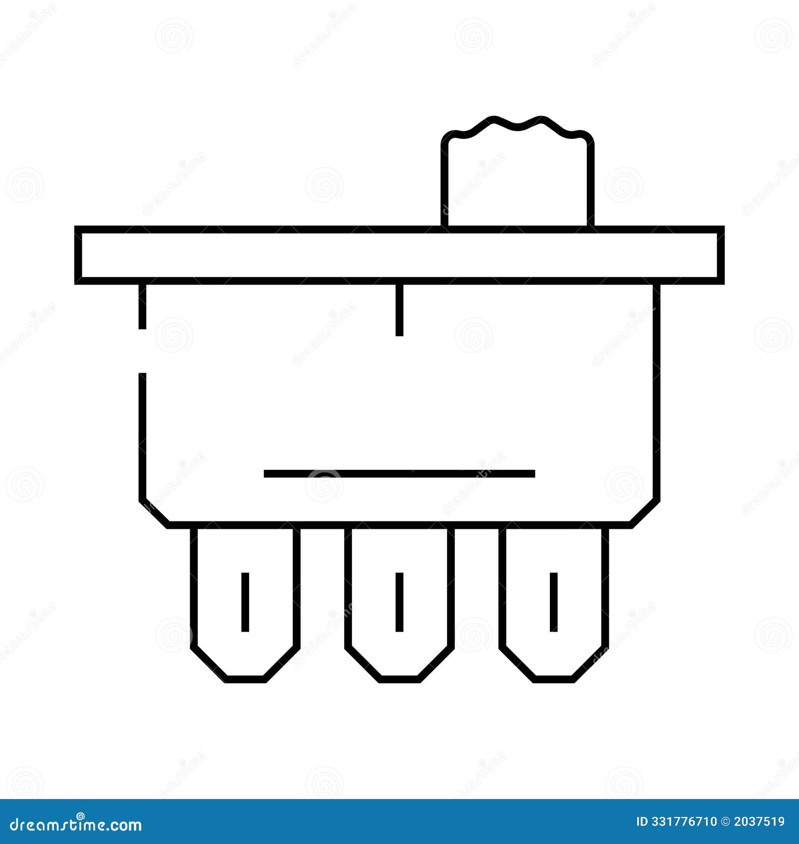 Single Pole Double Throw Electrical Switch Line Icon Vector