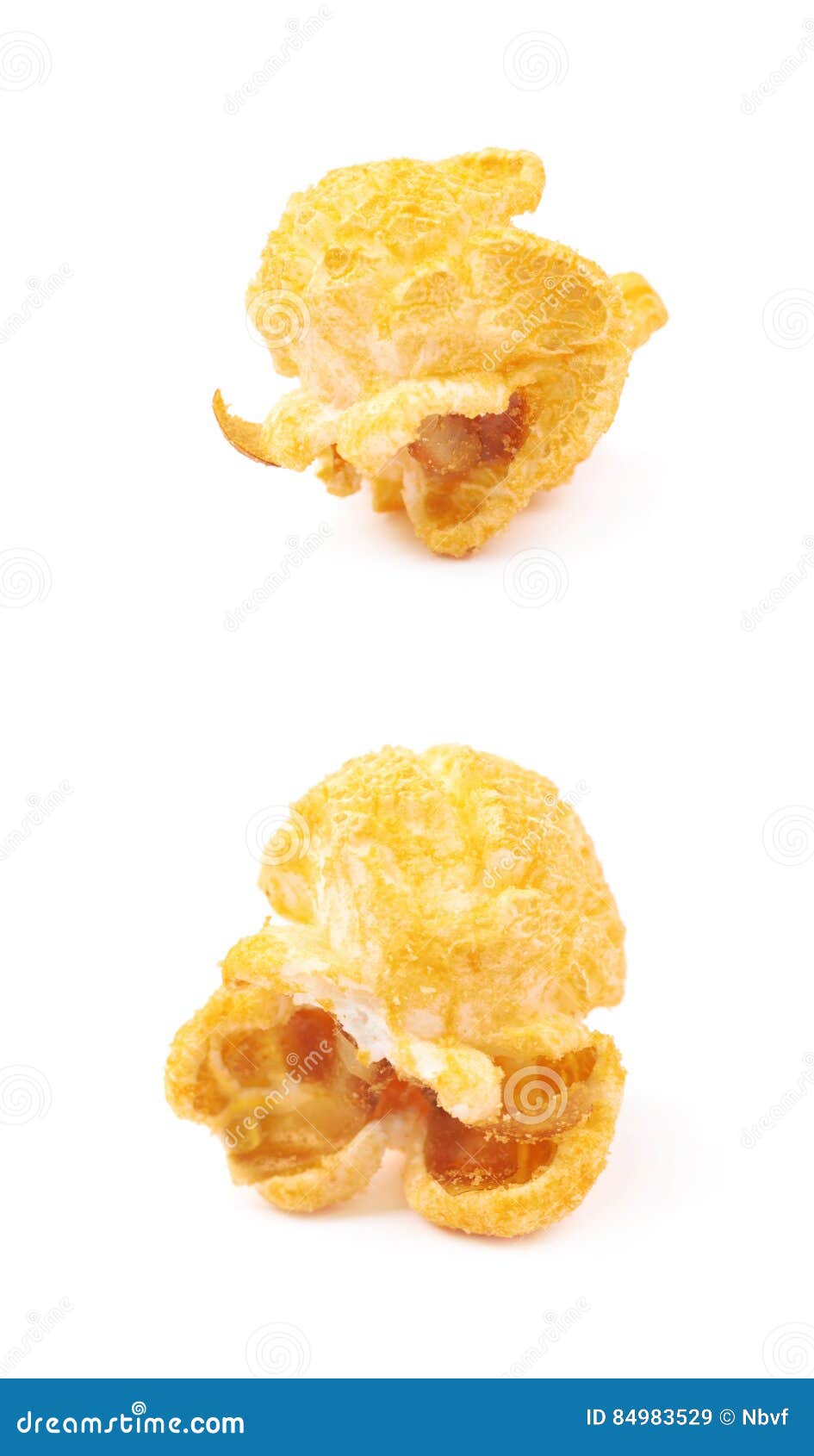 Single Popcorn Flake Isolated Stock Image - Image of roast, food: 84983529