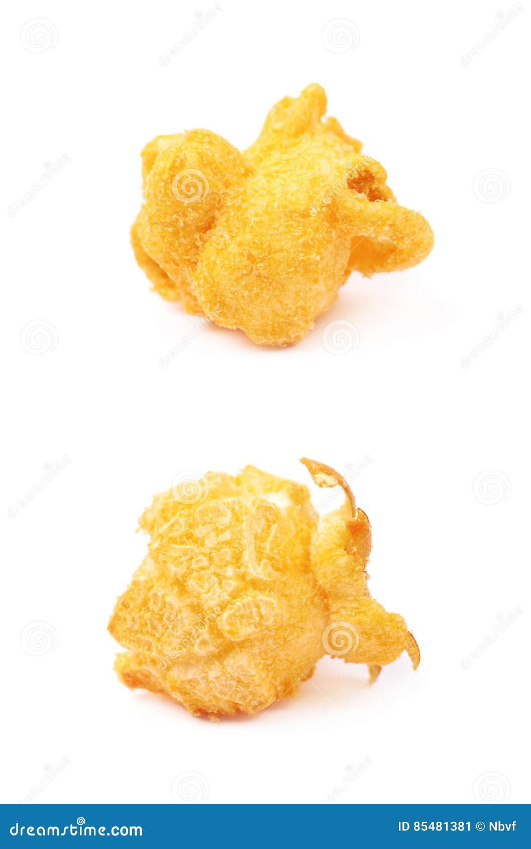 Single Popcorn Flake Isolated Stock Image - Image of delicious, macro ...