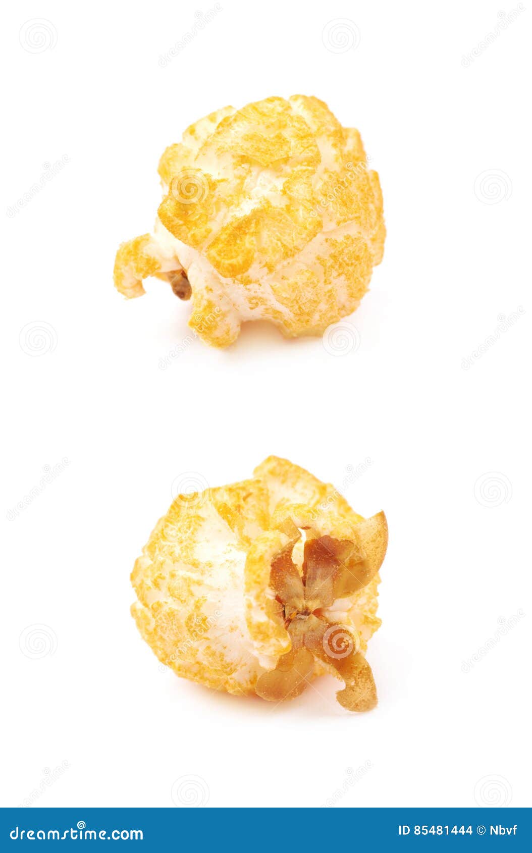 Single Popcorn Flake Isolated Stock Photo - Image of food, cinema: 85481444