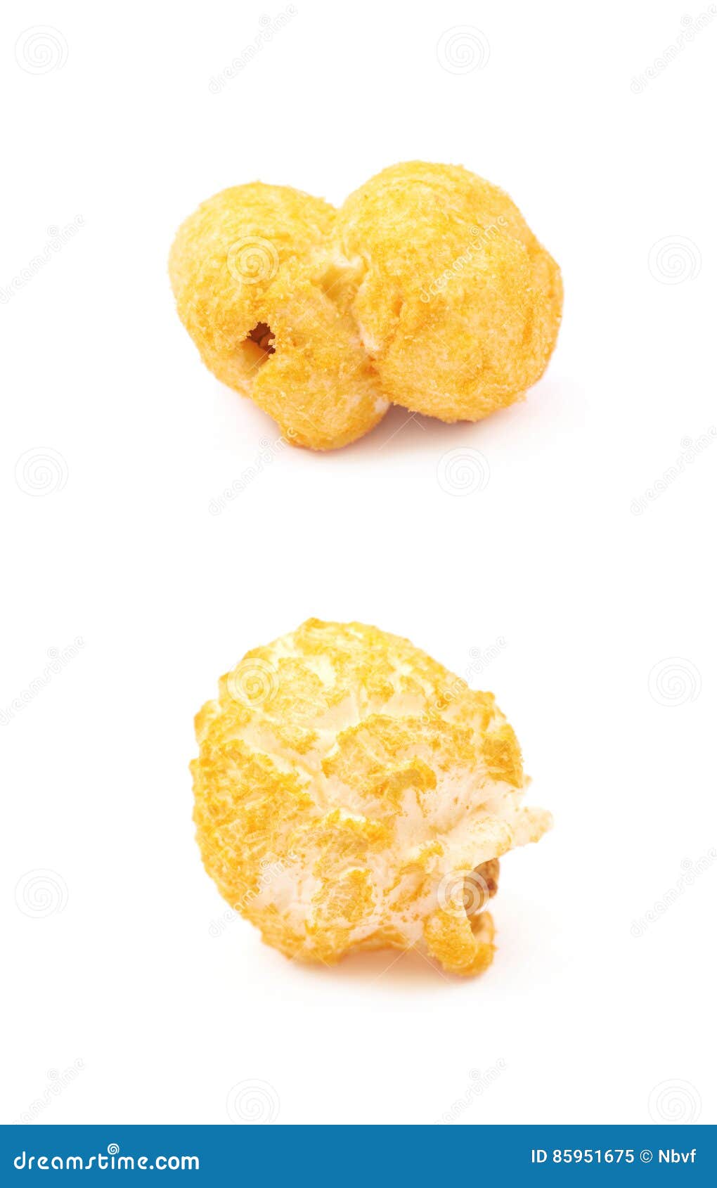 Single Popcorn Flake Isolated Stock Image - Image of delicious ...