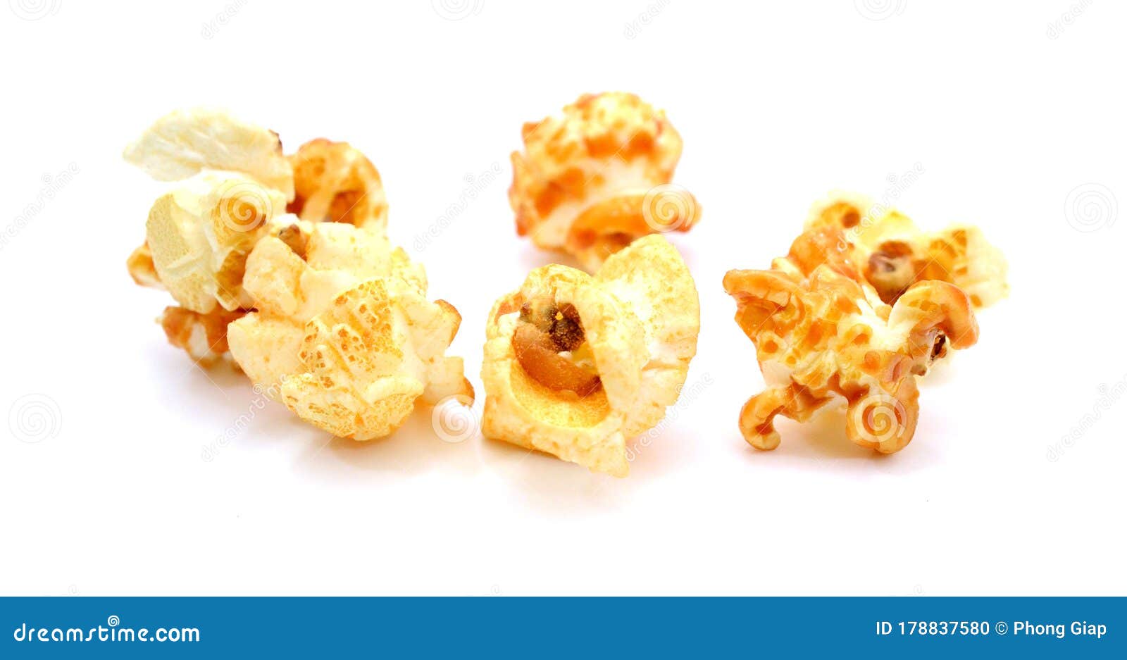 Single popcorn. stock photo. Image of single, caramel - 178837580