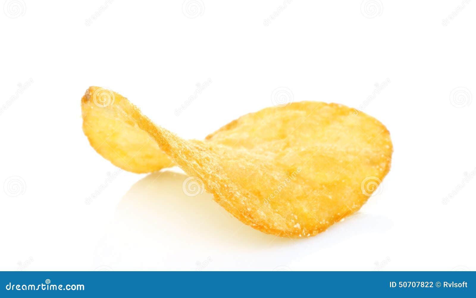 Single Potato Chip On White Background. Royalty-Free Stock Photography ...