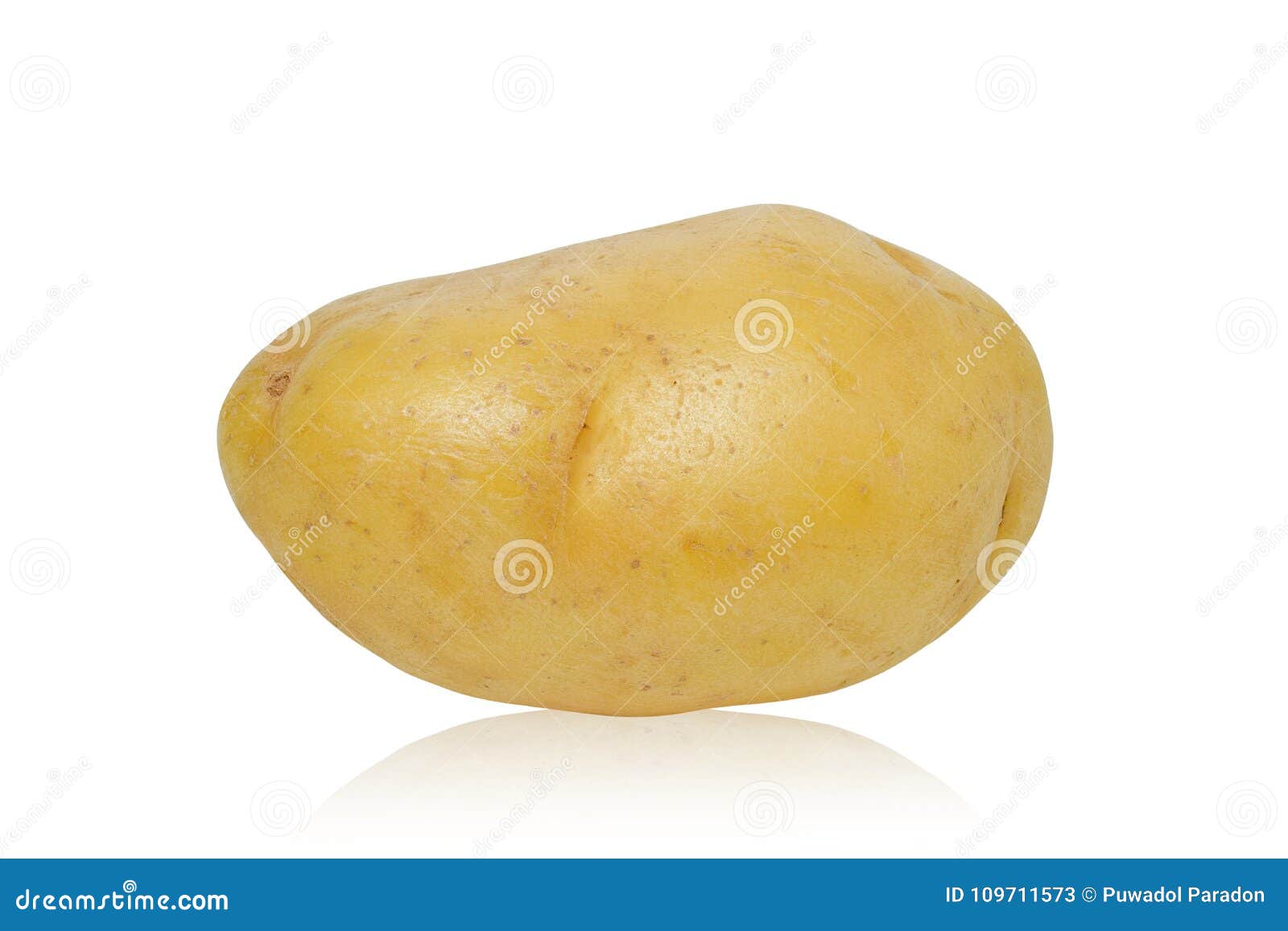 Single Potato Isolated on White with Clipping Path Stock Image - Image ...