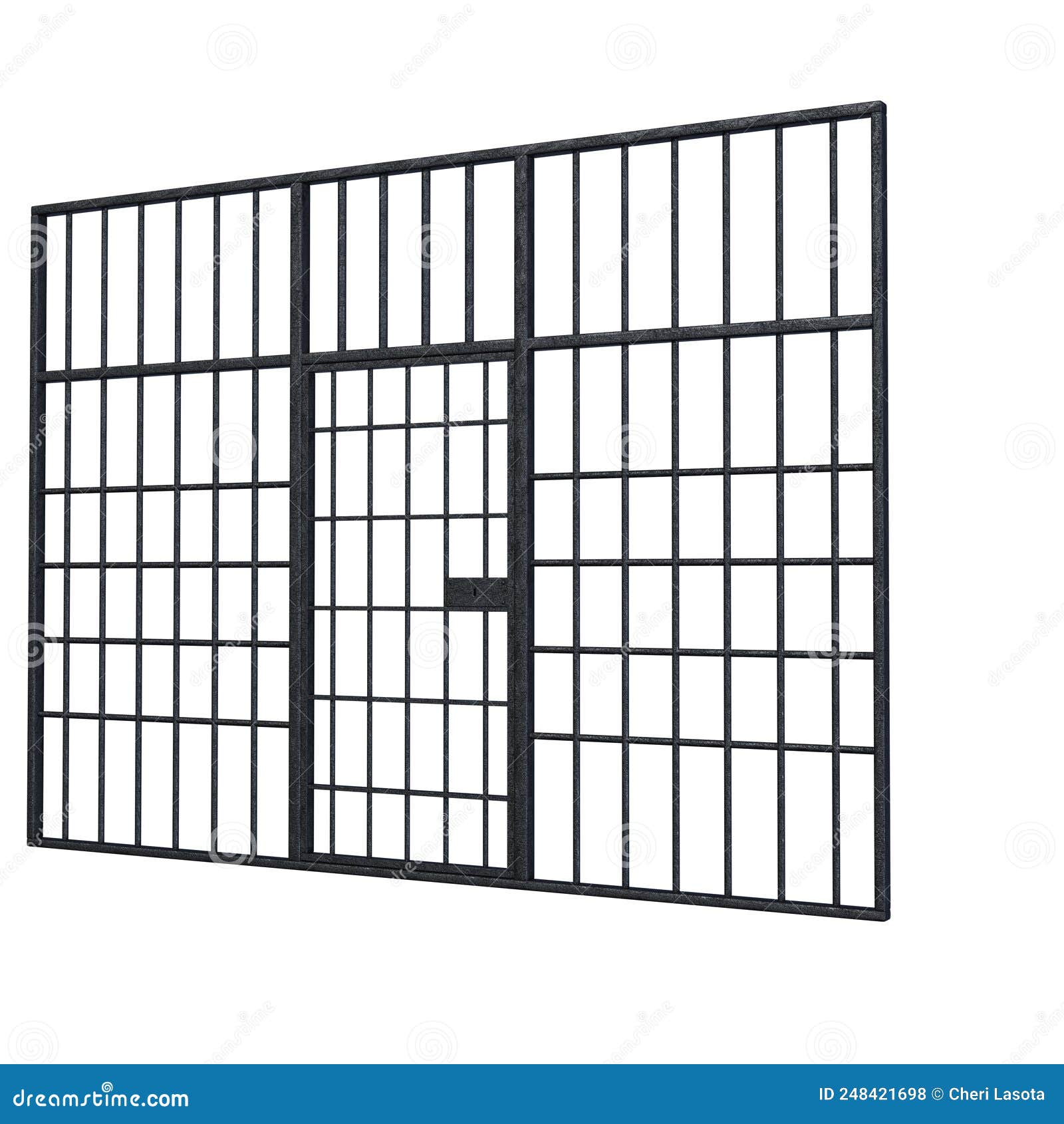 Prison Cell Interior Door, 3D Illustration, 3D Rendering Stock ...