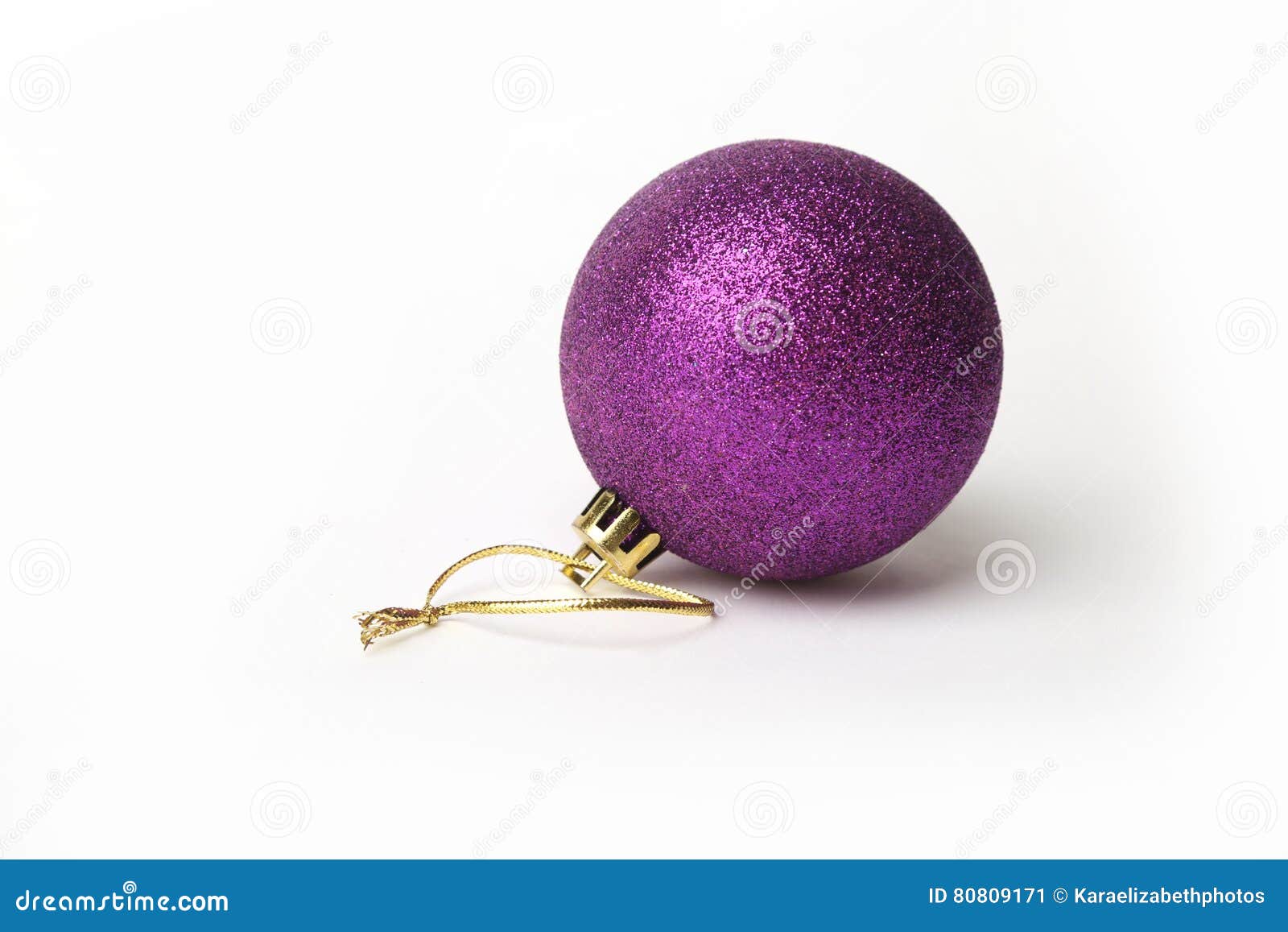 Single Purple Bauble on a White Background Stock Image - Image of ...