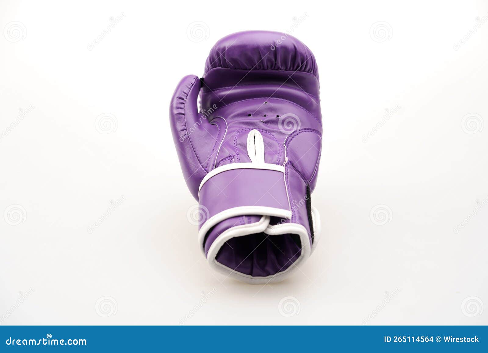 Single Purple Boxing Glove Isolated on a White Background Stock Photo ...