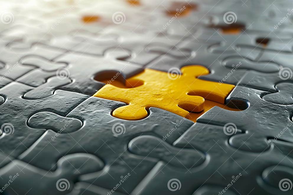 A Single Puzzle Piece Fitting into a Unique Space Illustrating the Key ...