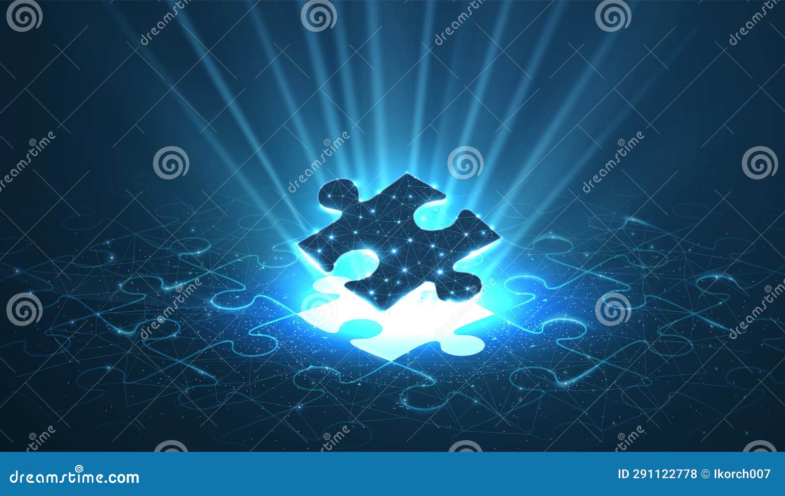 Single Puzzle Under a Puzzle Pattern with a Shining Bright Puzzle Hole ...