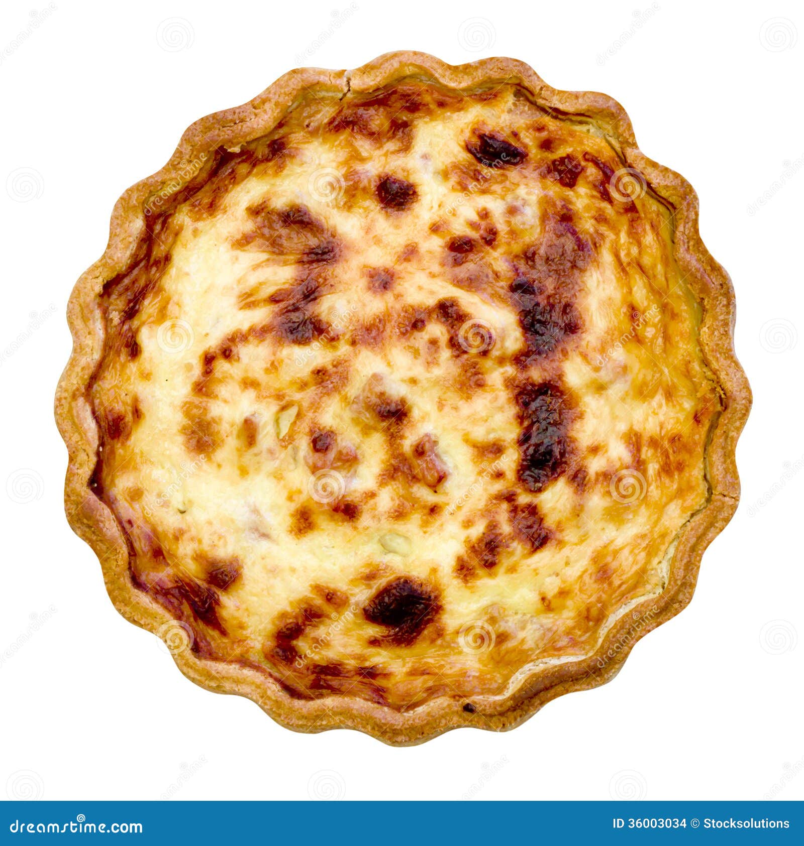 Single Quiche Lorraine Isolated Stock Photo - Image of lorrain, baking ...