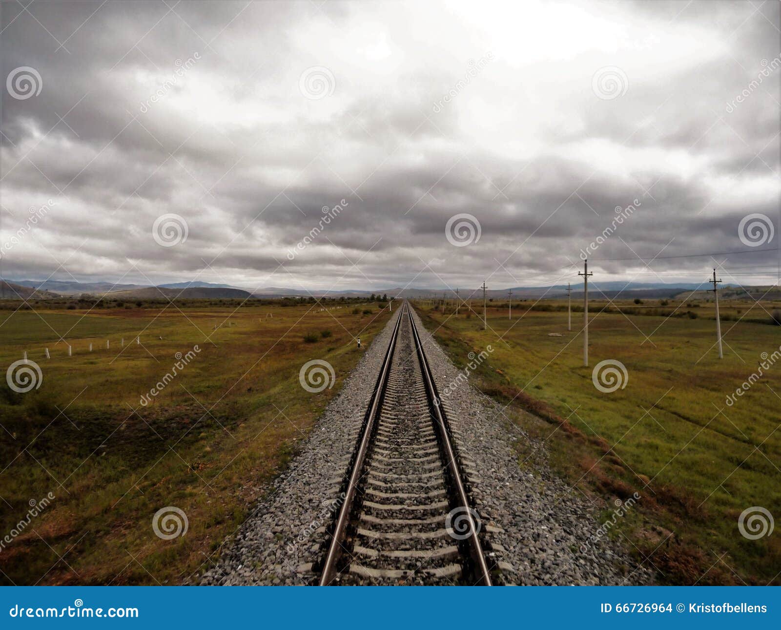 Single Railroad Track Is Splitted At Station Hardinxveld Giessendam To ...