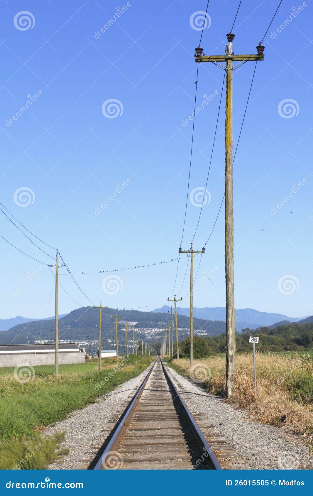 Single Railway Track stock image. Image of track, canada - 26015505