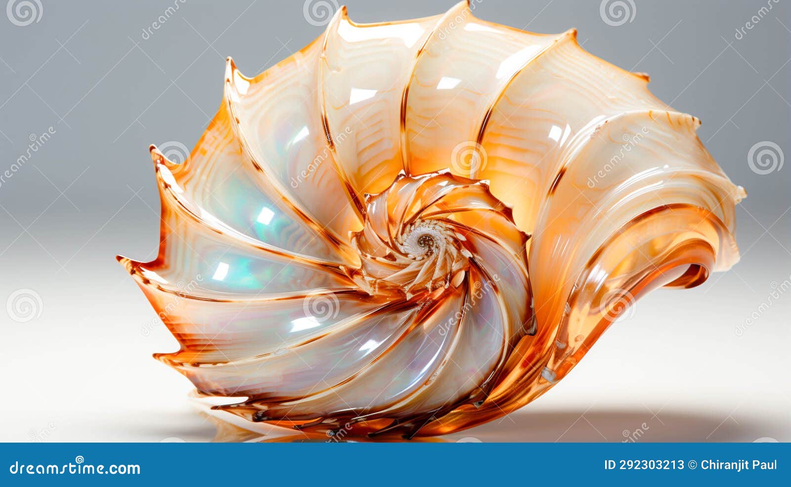 A Single Rapana Shell Closeup View on White Background Stock Image ...