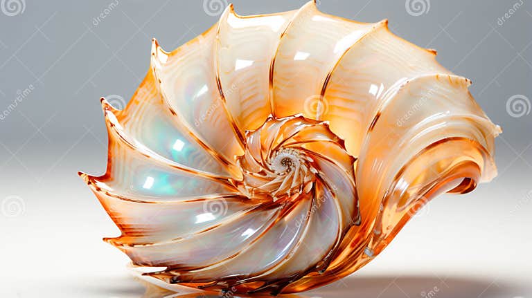 A Single Rapana Shell Closeup View on White Background Stock Image ...