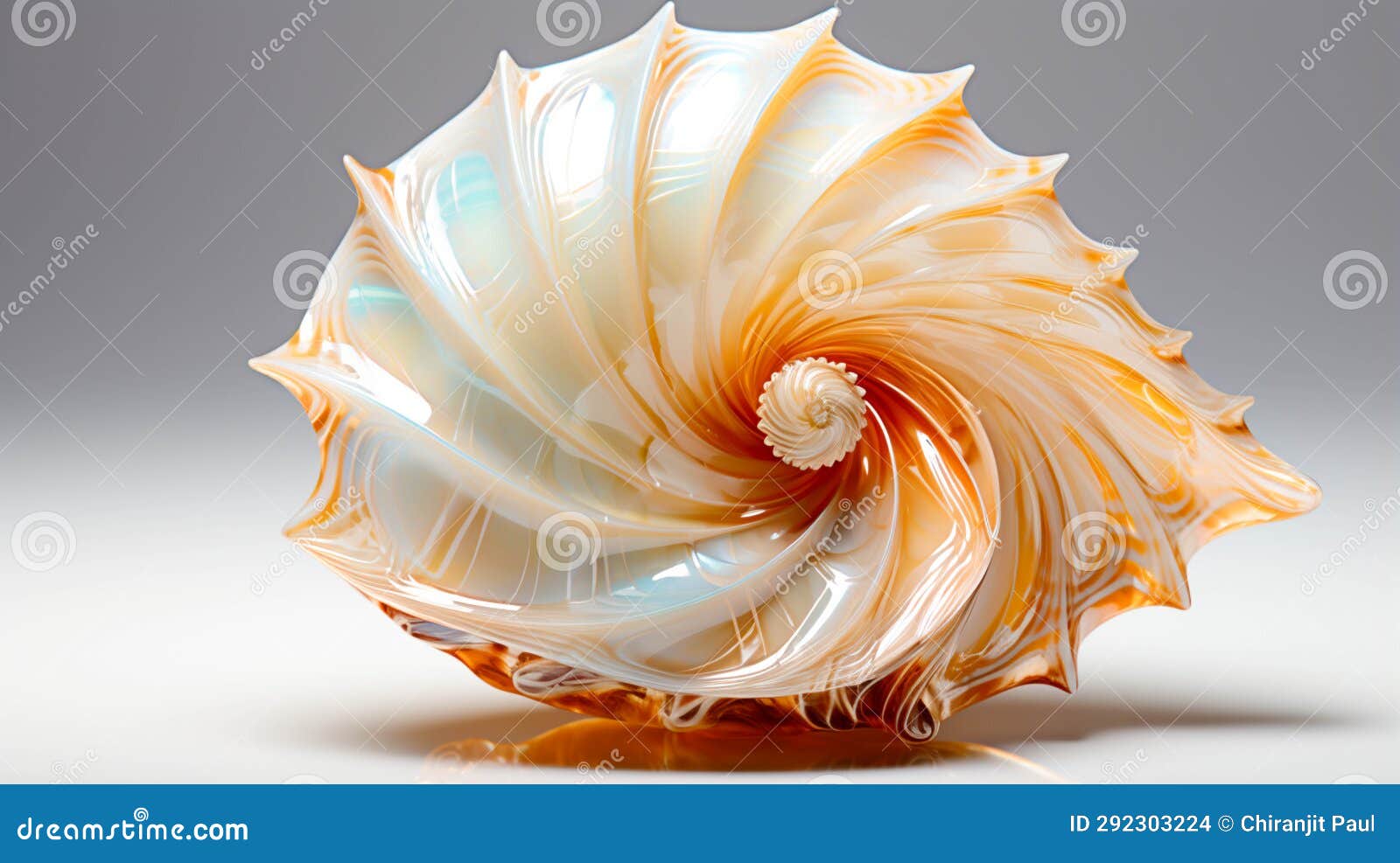 A Single Rapana Shell Closeup View on White Background Stock Photo ...