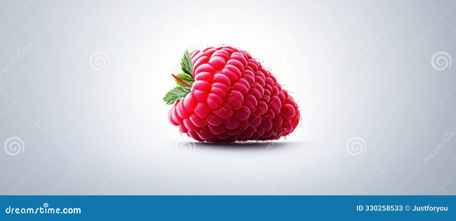 Single Raspberry Isolated on a White Background. Stock Illustration ...