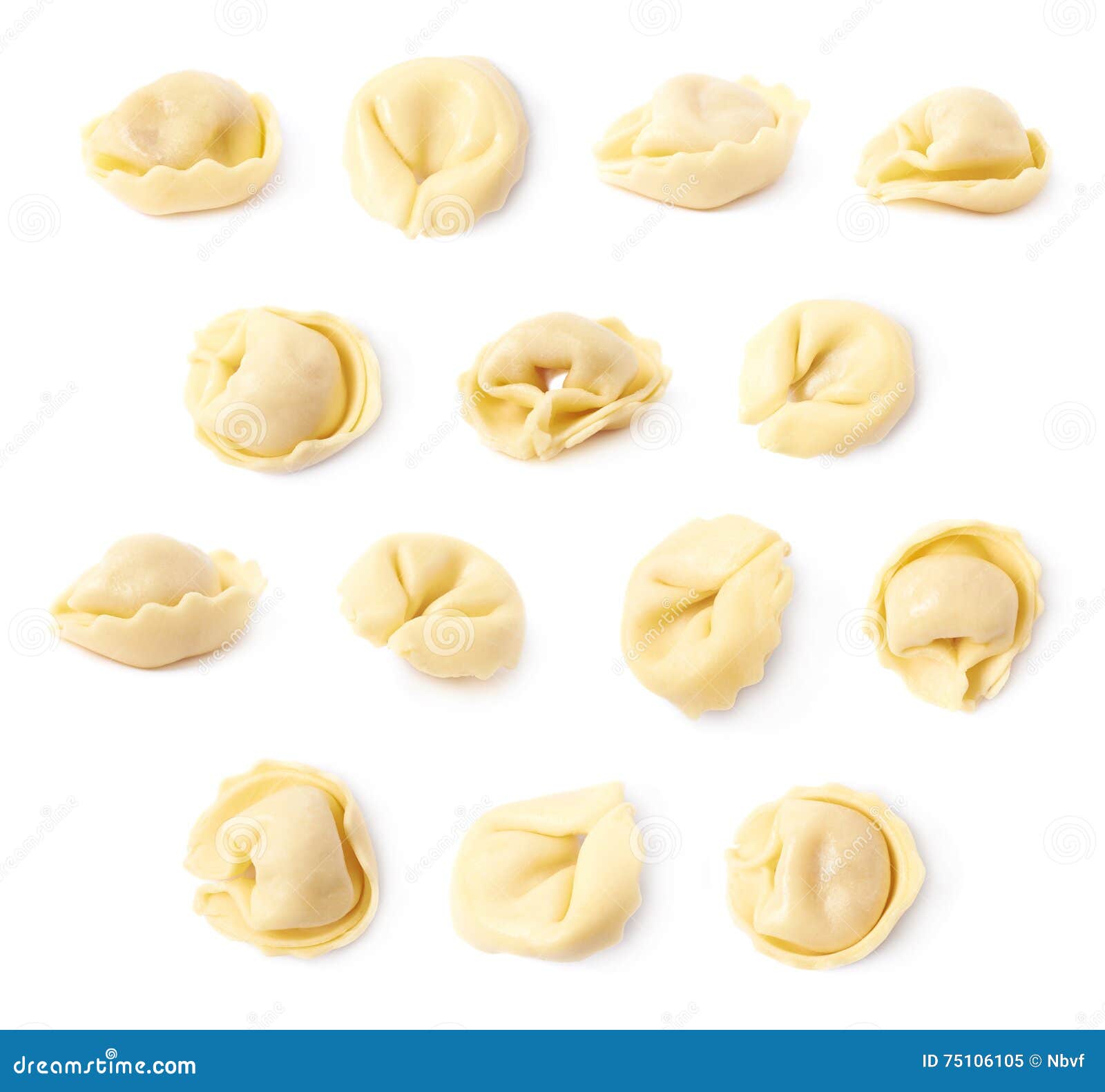 Single Ravioli Dumpling Isolated Stock Image - Image of tortellini ...