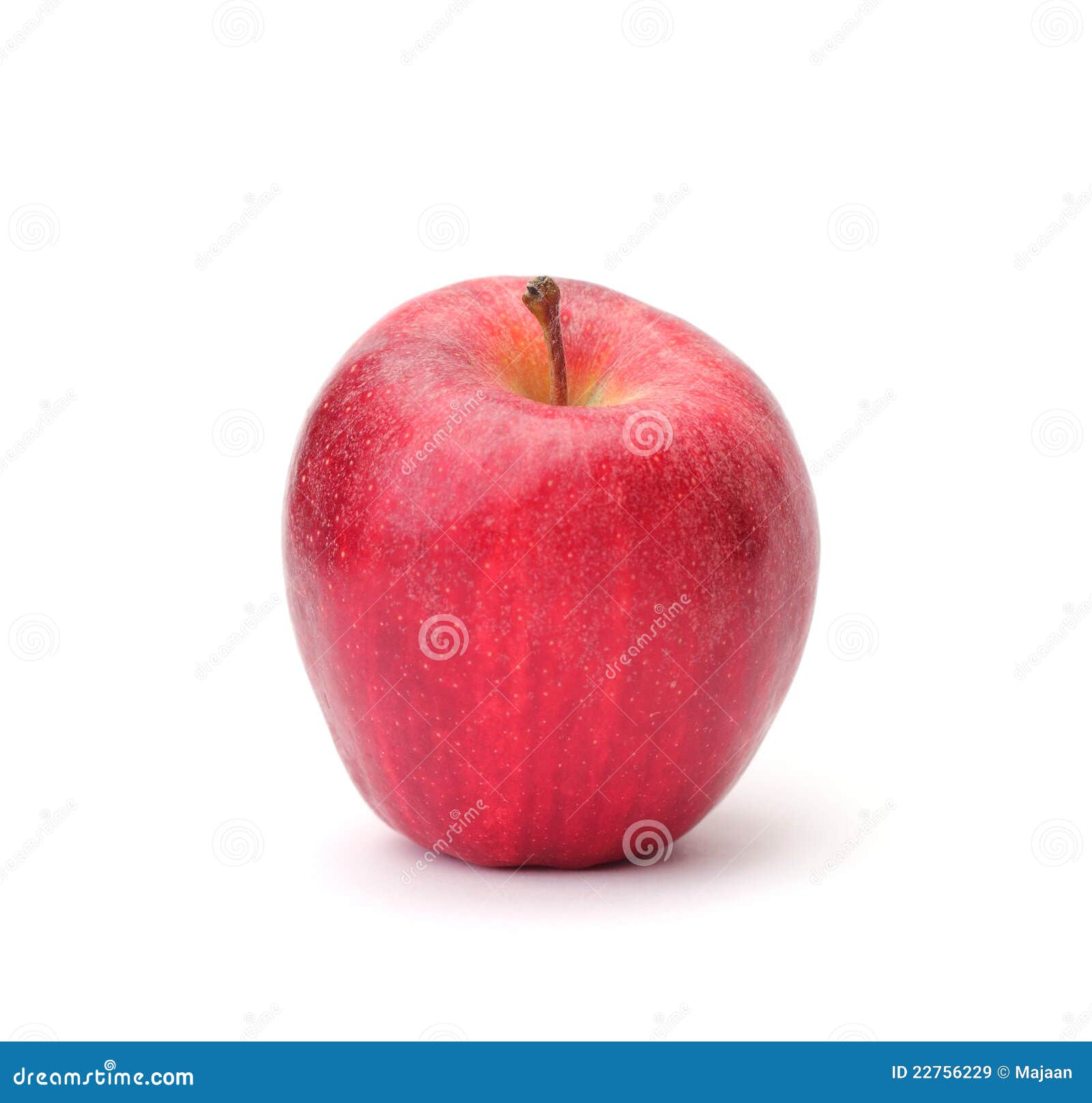 Single red apple stock image. Image of healthy, object - 22756229
