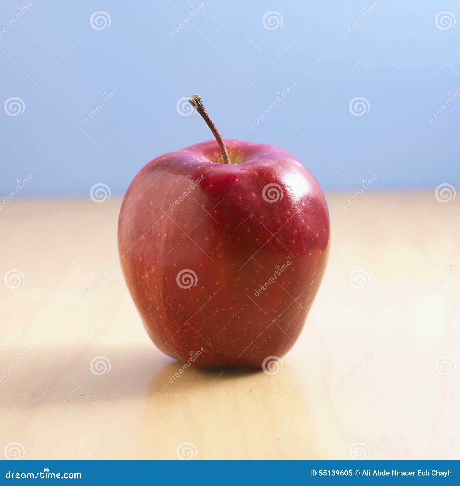 Single Red Apple stock image. Image of healthy, apple - 55139605