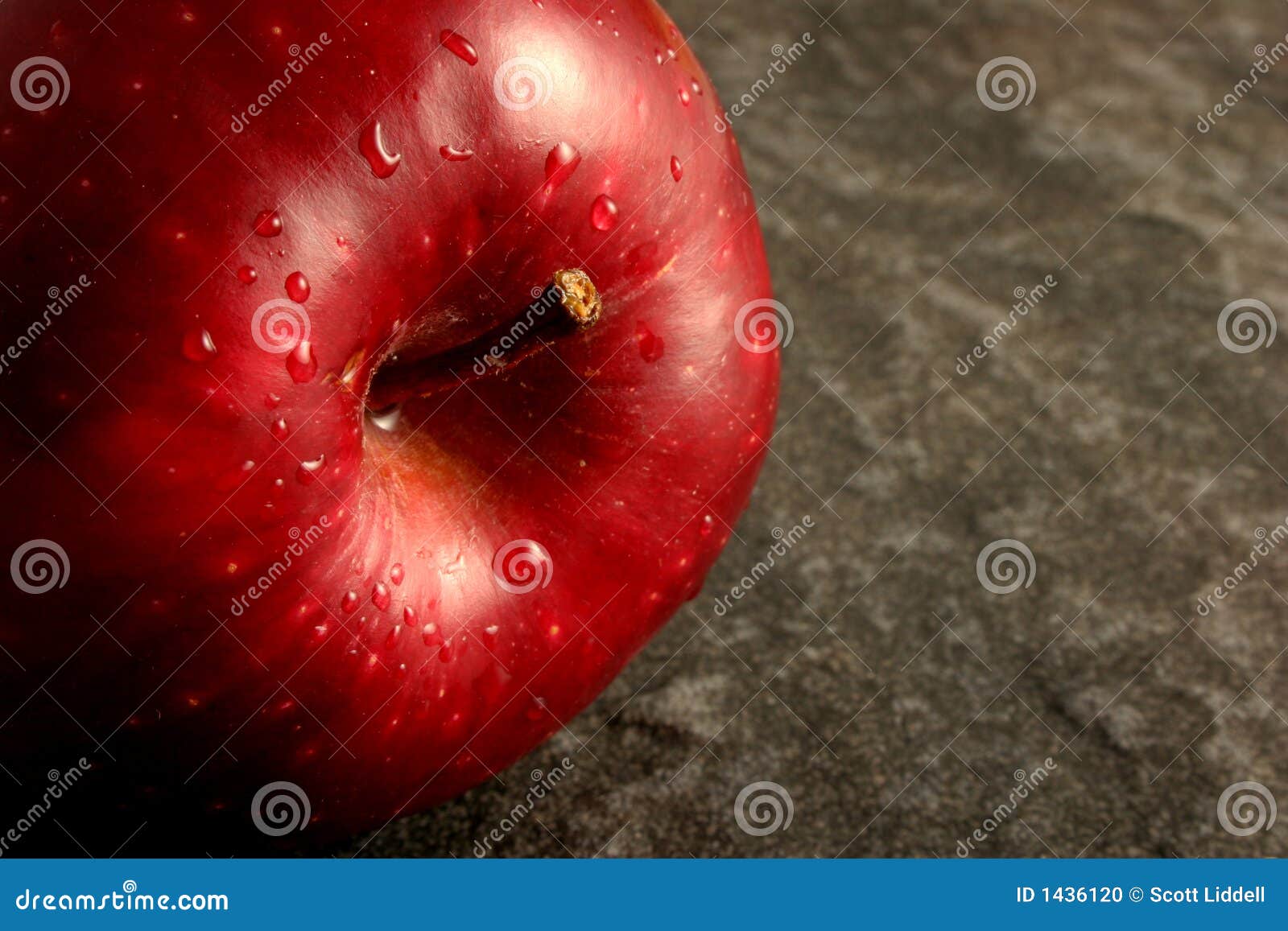 Single Red Apple on Grey Stone Stock Photo - Image of fruit, fresh: 1436120
