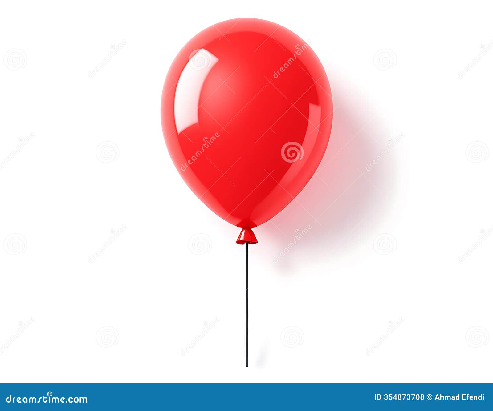 A Single Red Balloon Floating Against a White Background: a Celebration ...