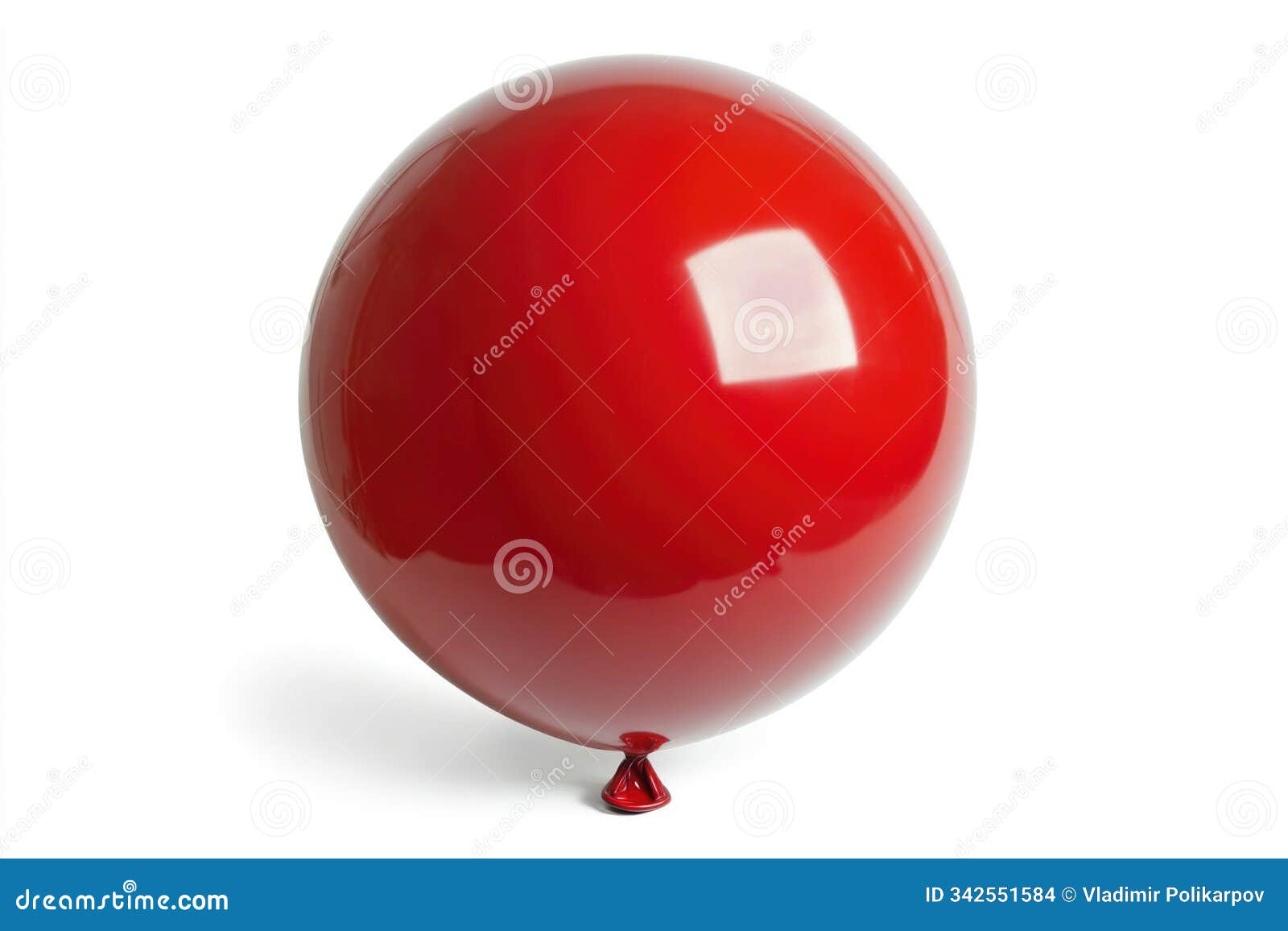 A Single Red Balloon Floating on a Plain White Background Stock ...
