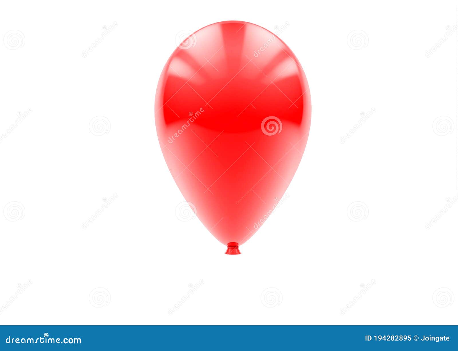 Single Red Balloon Isolated on a White Background Stock Illustration ...