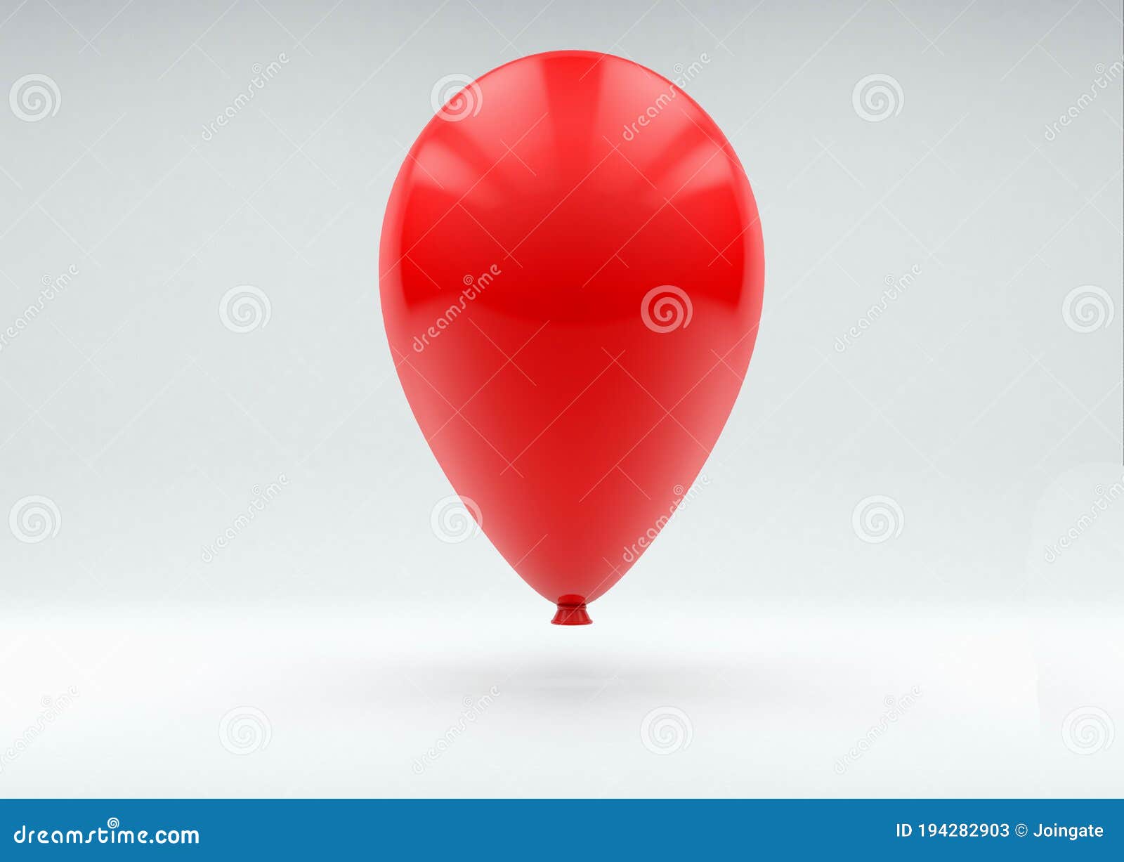 Single Red Balloon on a White Background Stock Illustration ...