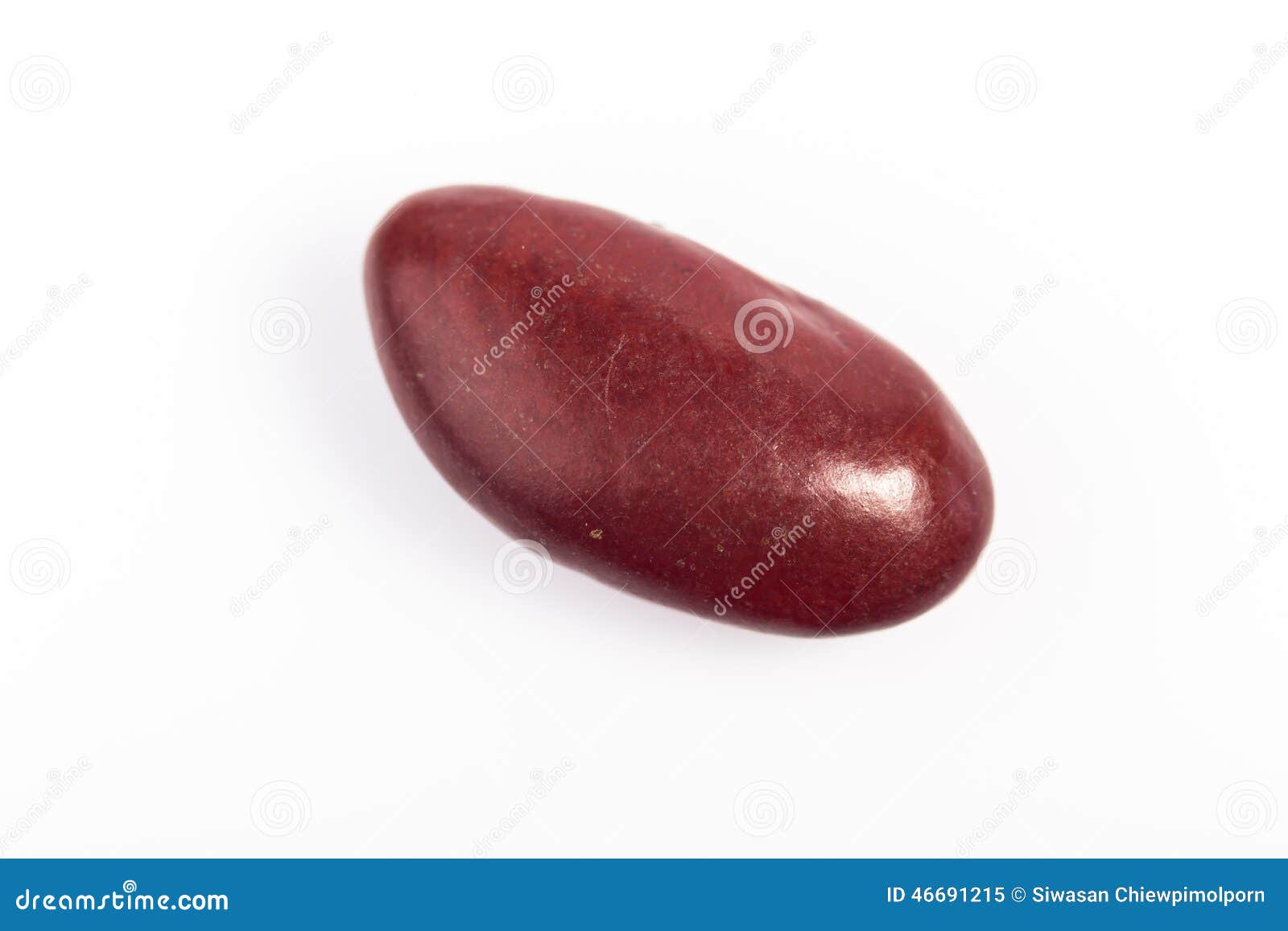 Single Red Bean Top View in Close Up Stock Image - Image of bean ...