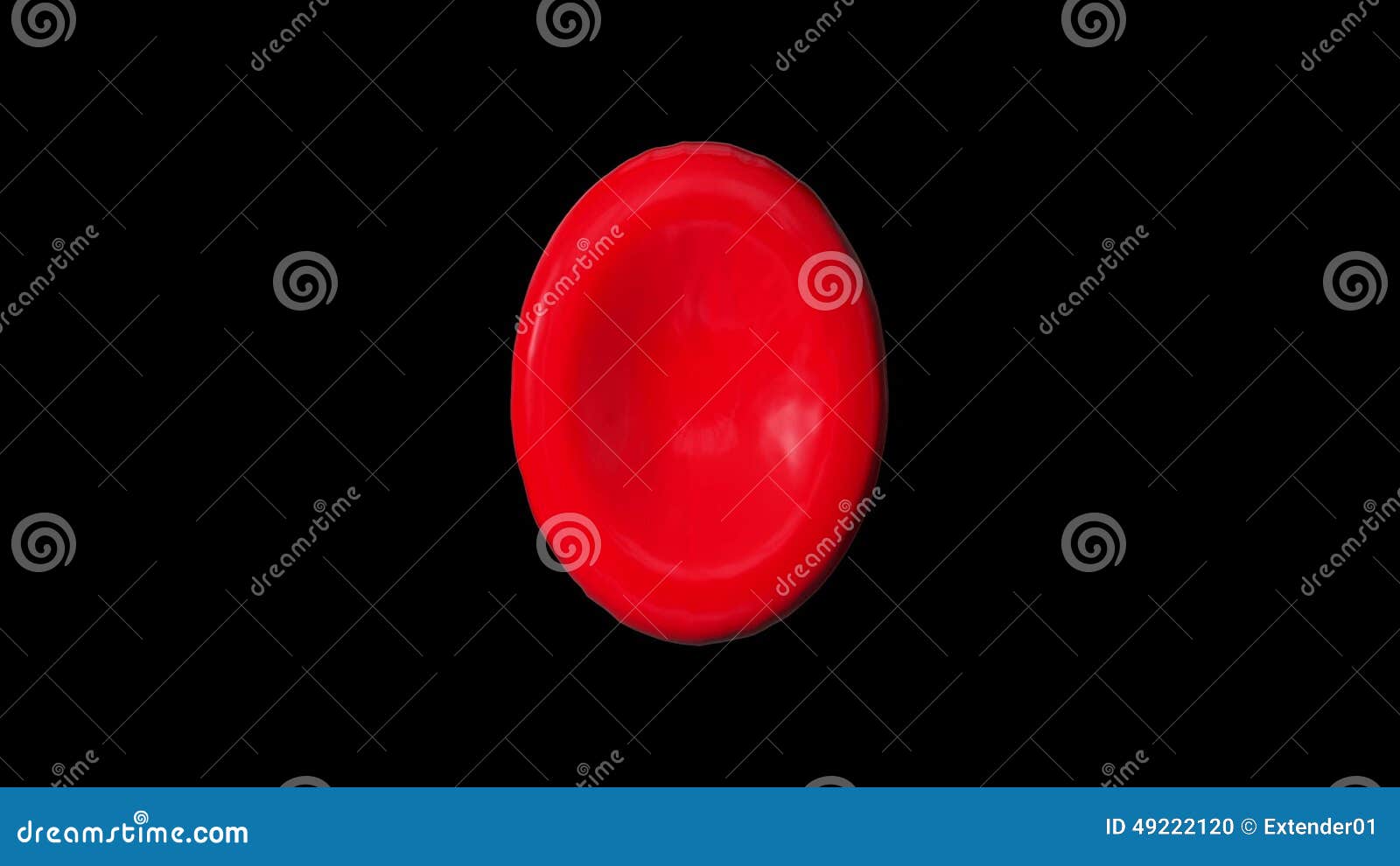 Single Red Blood Cell Rotating Seamless Loop Stock Footage - Video of ...